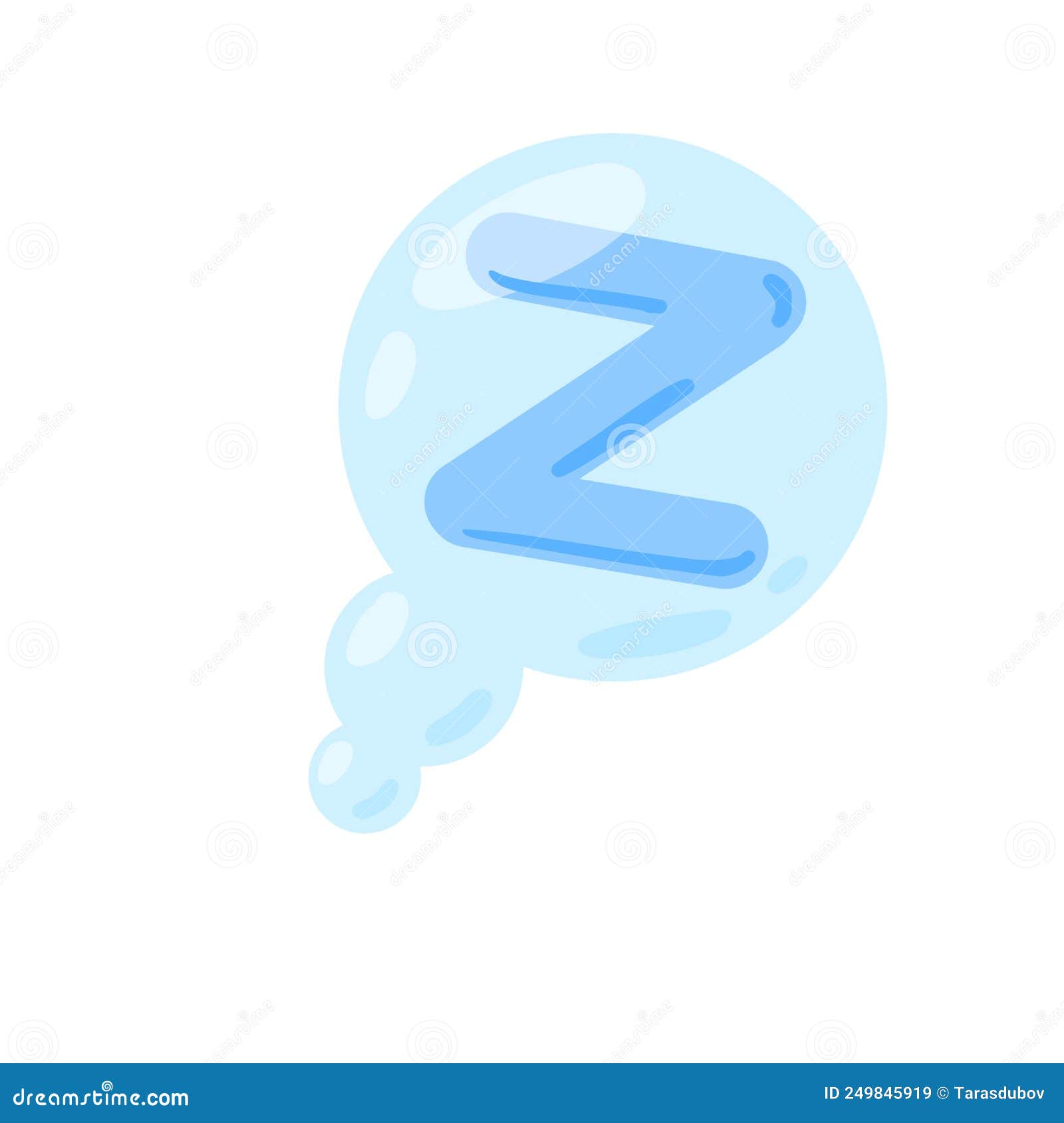 Symbol of Sleep. Flying Letter Z. Comic Book Element. Stock Vector ...