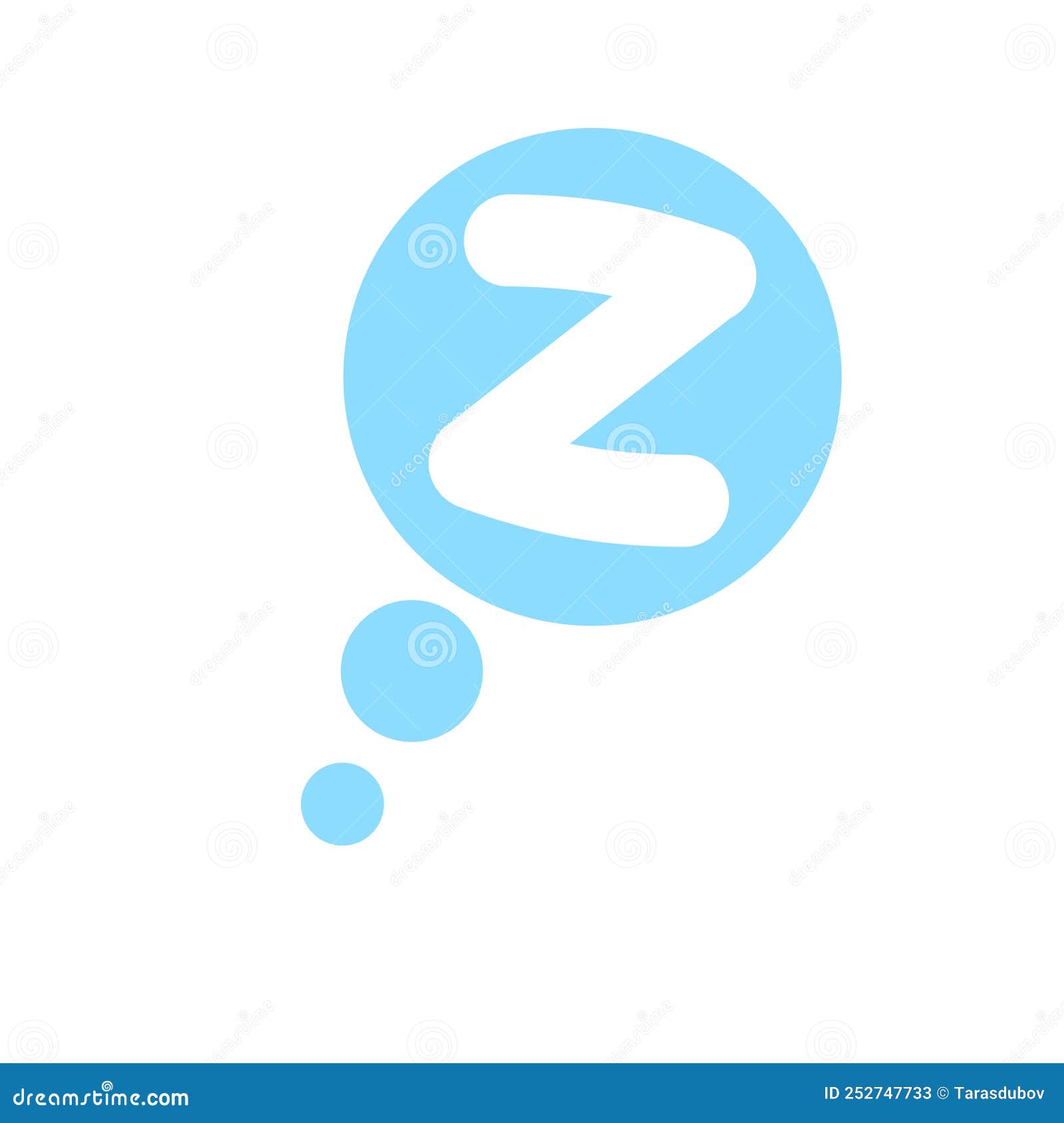 Symbol of Sleep. Flying Letter Z. Comic Book Element. Stock Vector ...