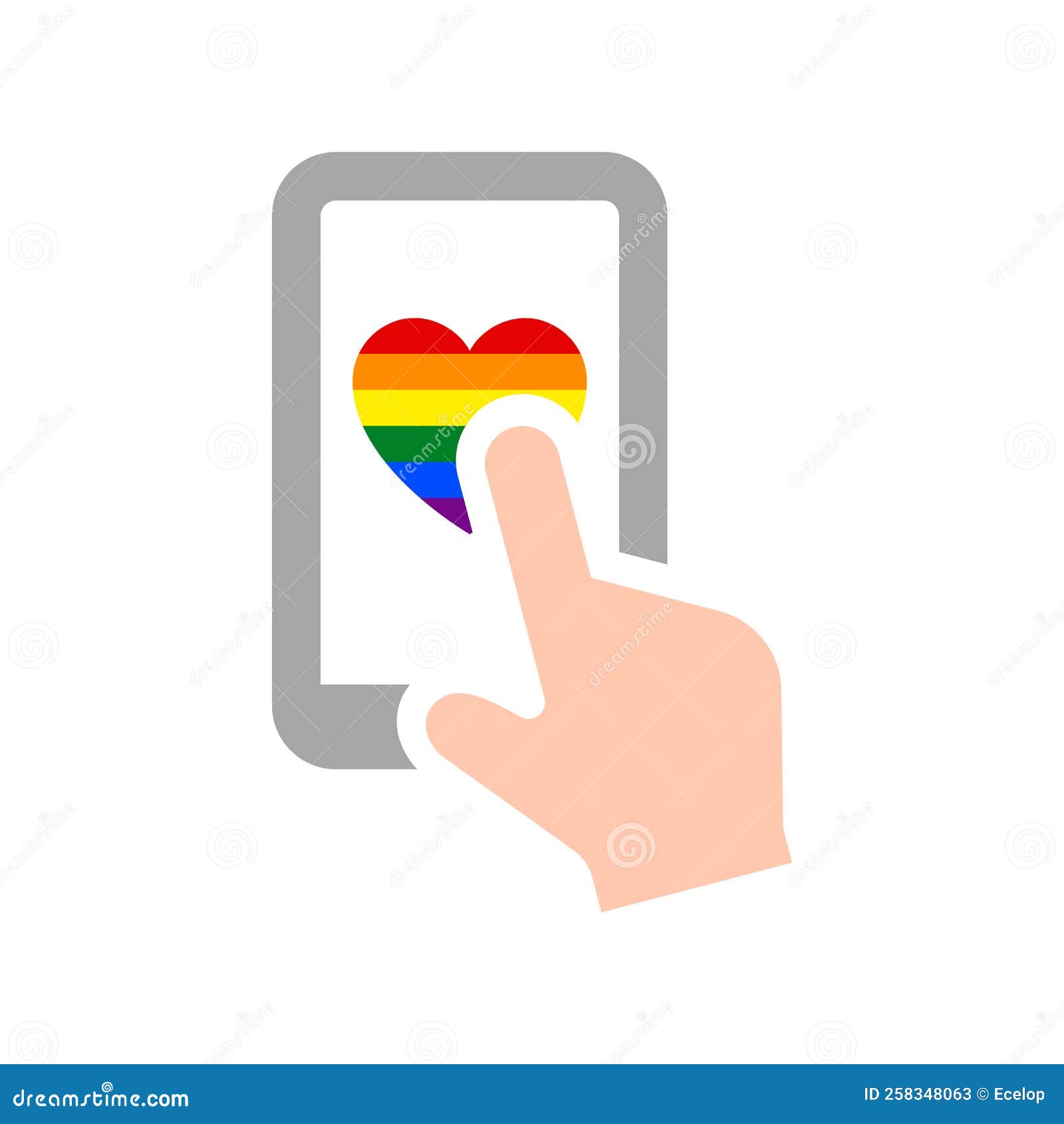 Symbol Smartphone with Flag Lgbt Pride Stock Vector - Illustration of ...