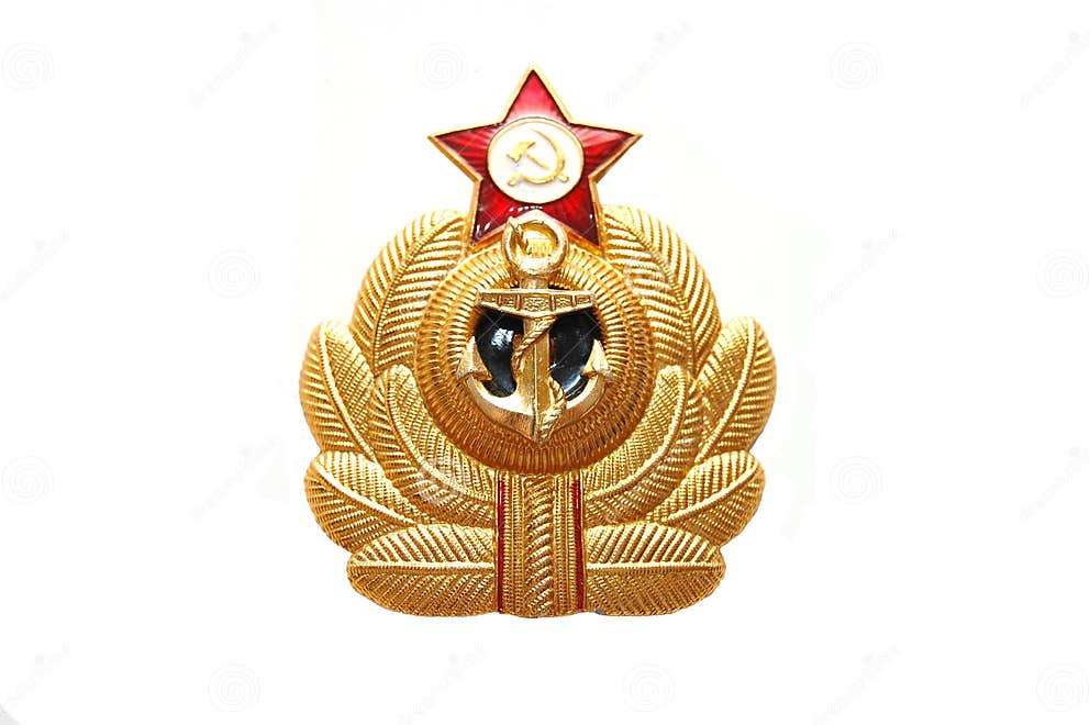 Symbol of the Soviet Marine Sea Fleet Stock Photo - Image of isolated ...