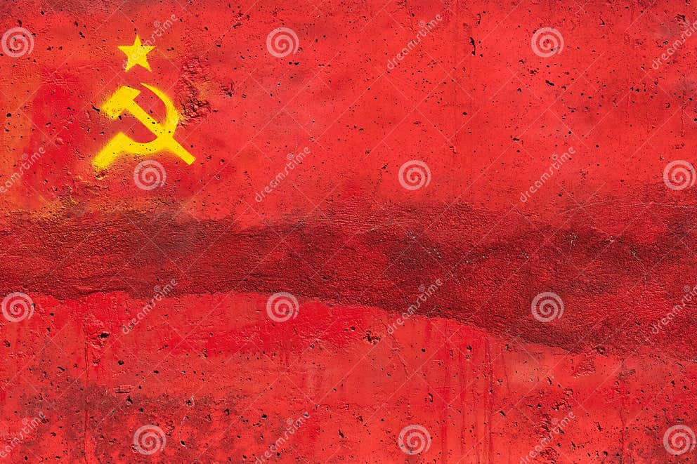 Symbol of the Soviet Union on a Concrete Wall Stock Photo - Image of ...
