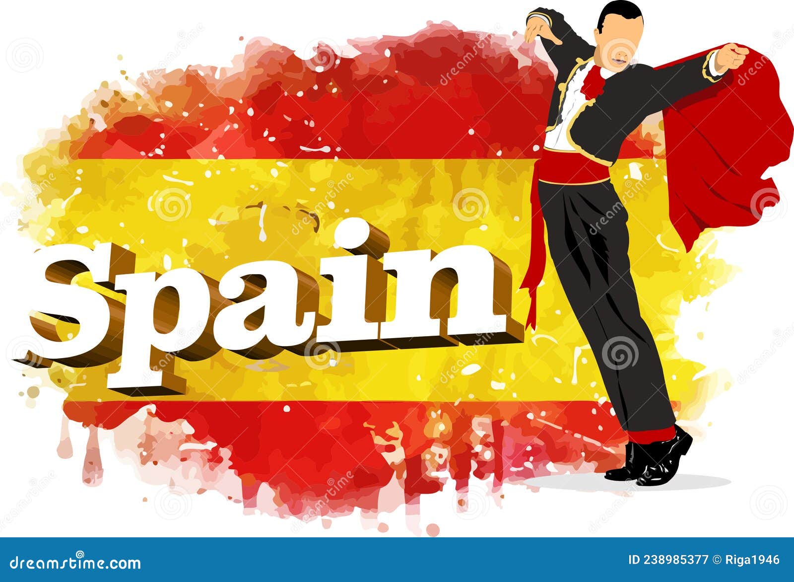 The Symbol of Spain in Flag Image. Vector Stock Vector - Illustration ...