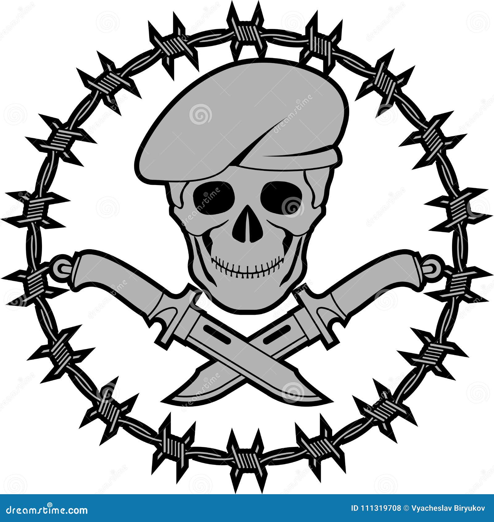 Symbol of special forces stock vector. Illustration of barbwire - 111319708