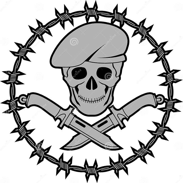 Symbol of special forces stock vector. Illustration of barbwire - 111319708