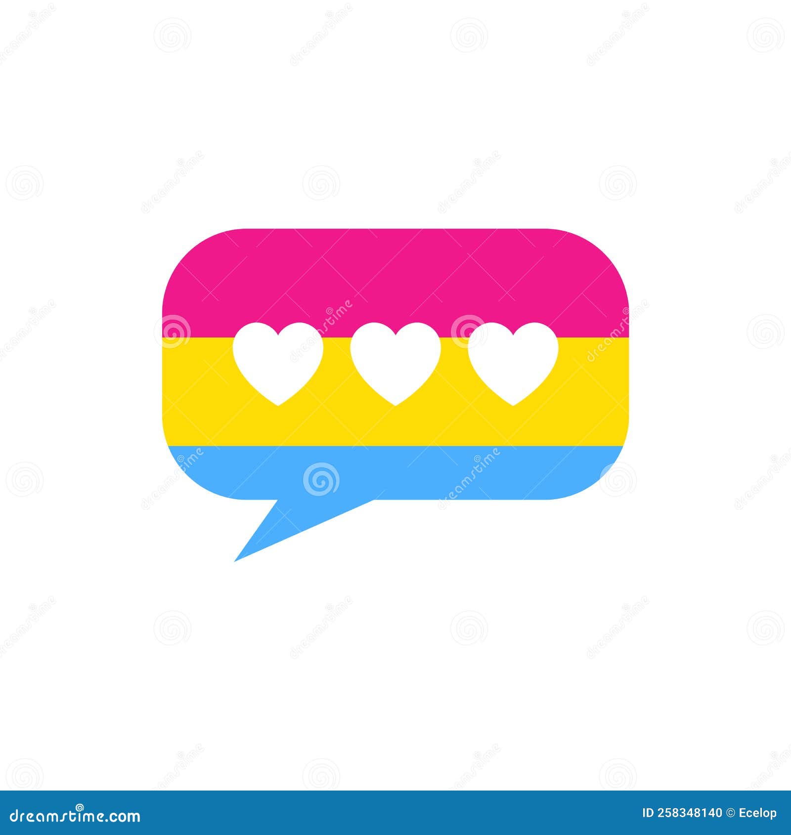 Pansexuality Symbol Hand Drawn With Black Ink Brush Stroke. LGBTQ ...