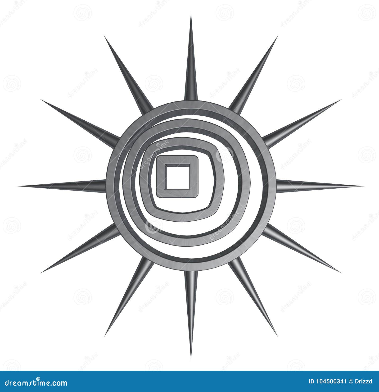 Symbol with spikes stock illustration. Illustration of shape - 104500341