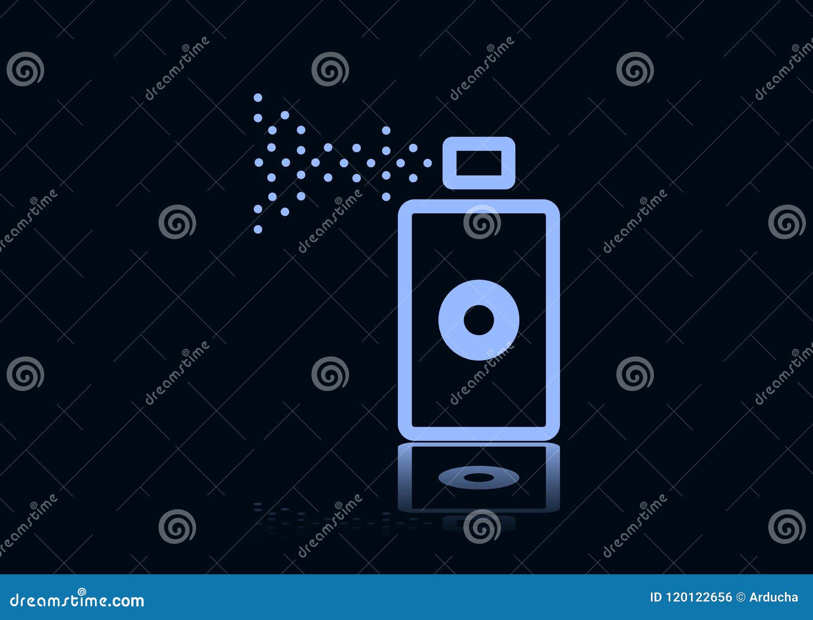 Symbol spray art tool stock vector. Illustration of drawing - 120122656