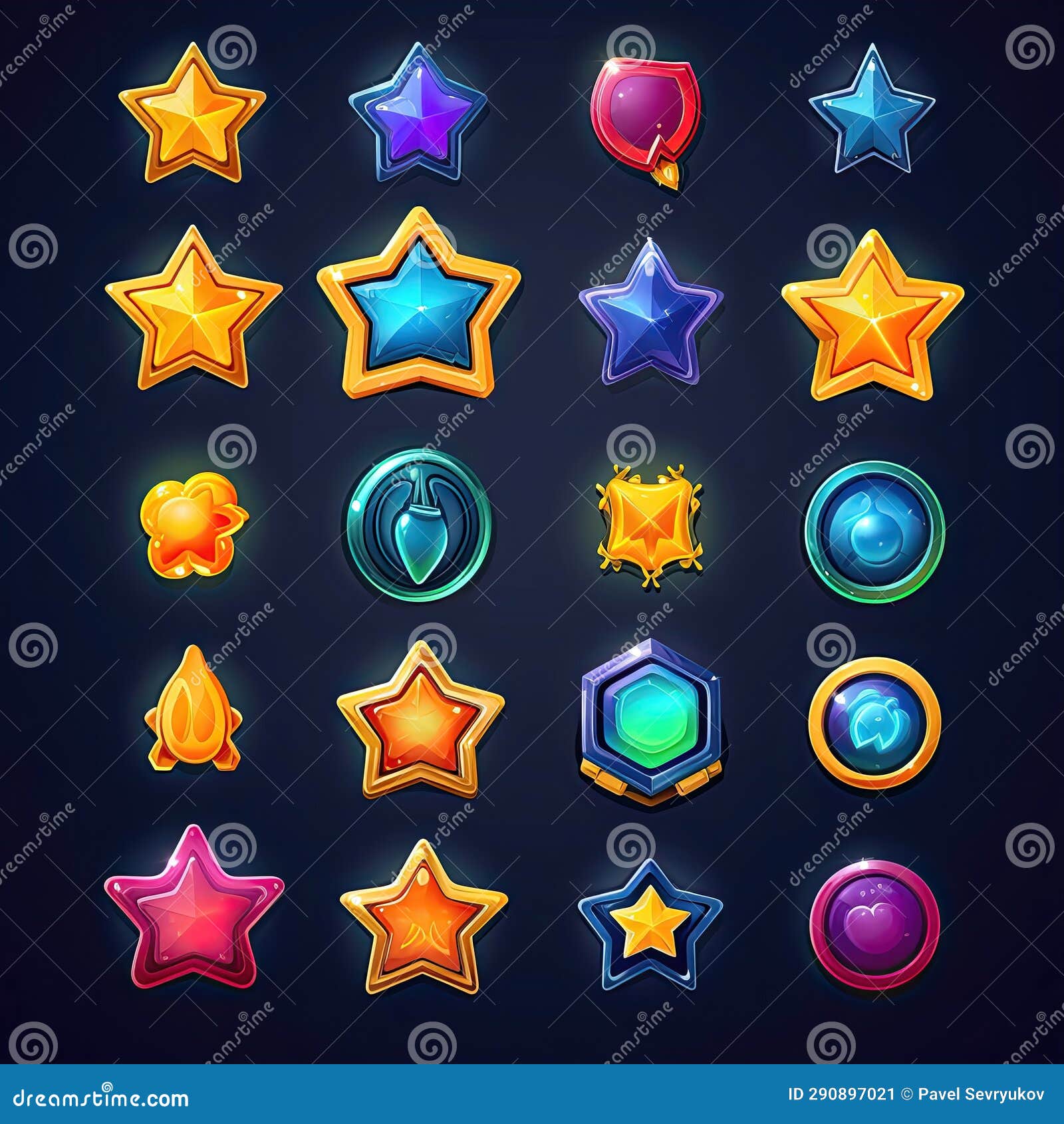 Symbol Star Game Ai Generated Stock Image - Image of medal, game: 290897021