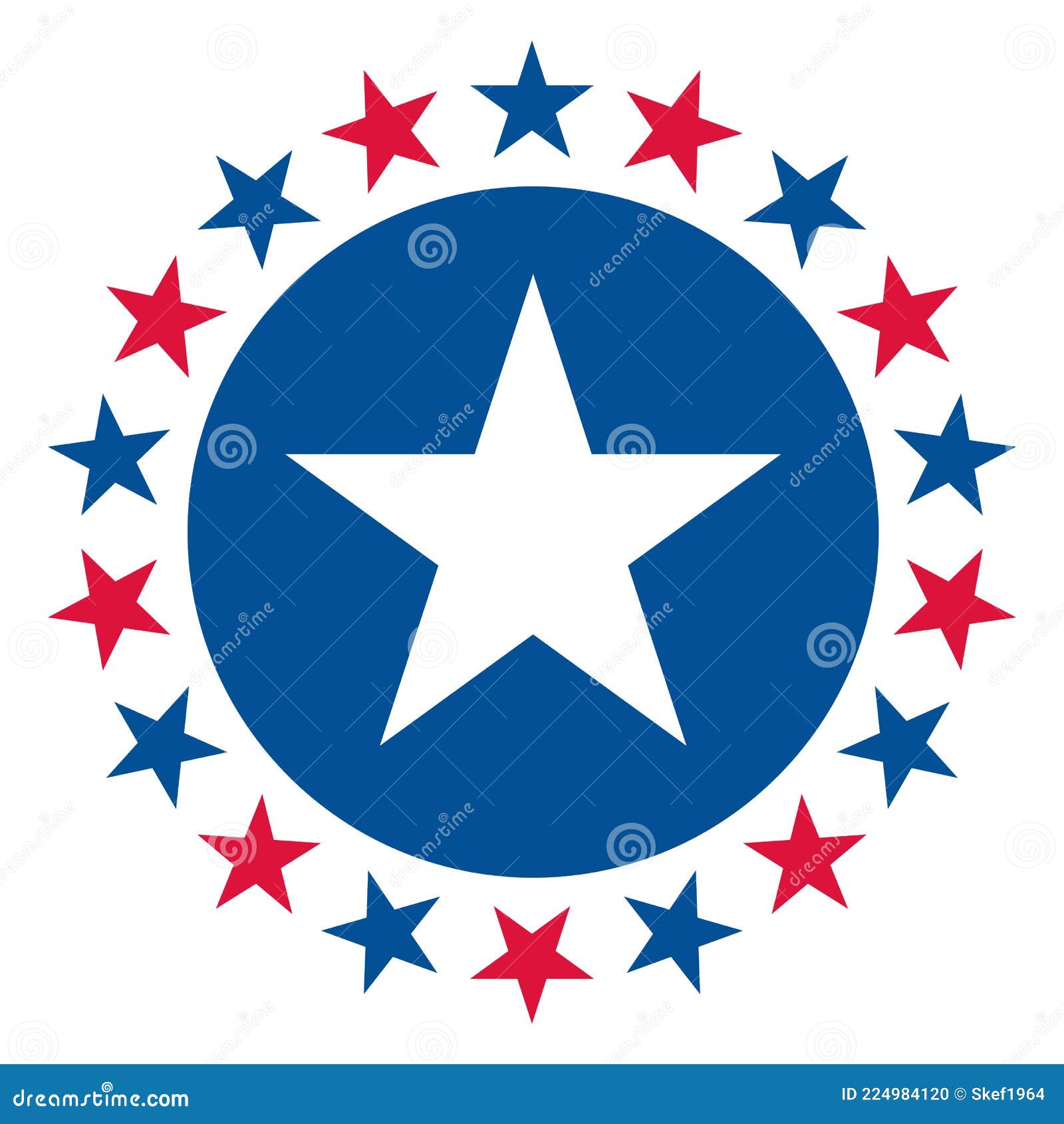 American Star Decorative Symbol Icon. Stock Vector - Illustration of ...