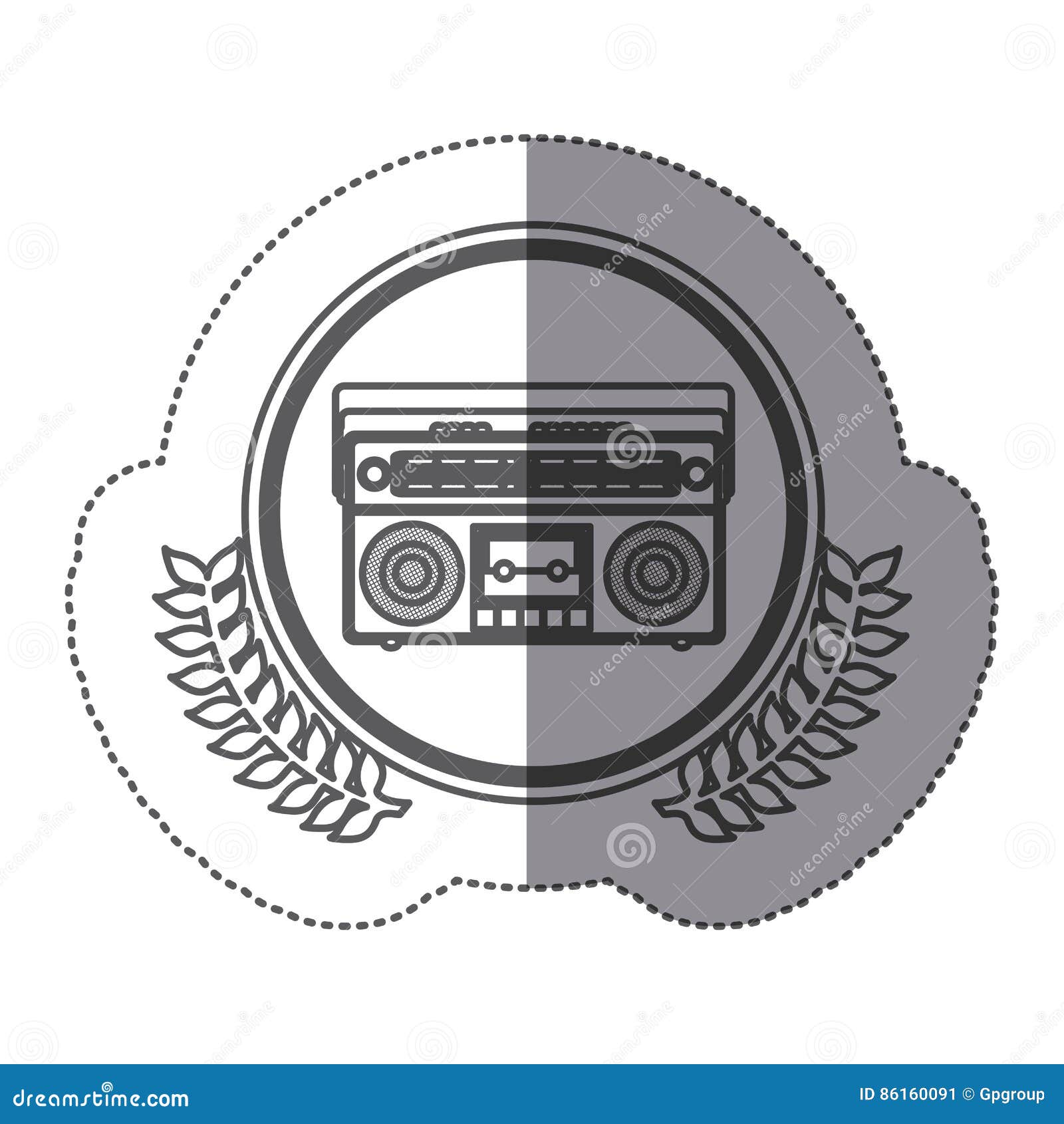 Symbol stereo icon image stock illustration. Illustration of ...
