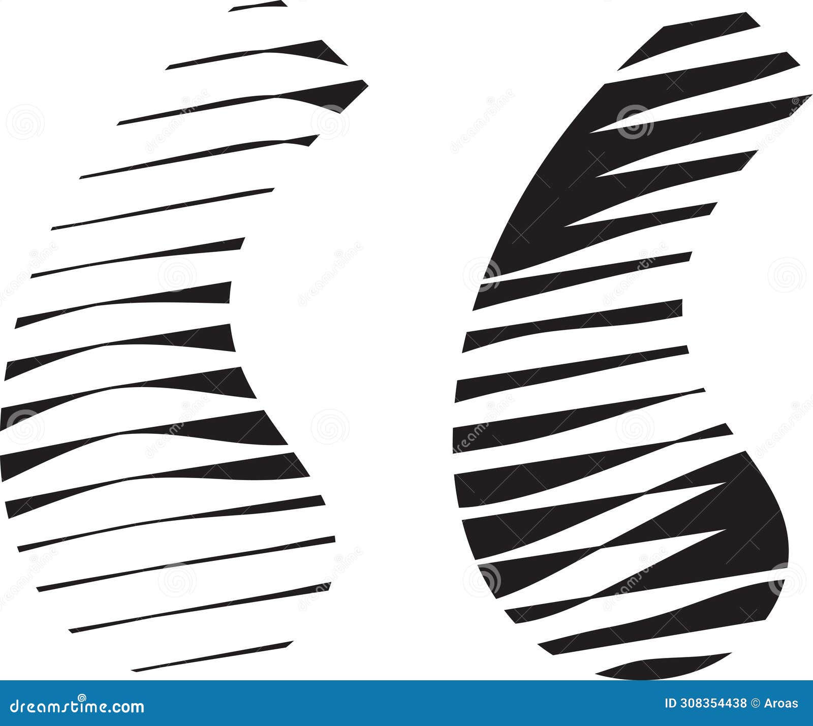 Symbol with Stripe Motion Line Logo Stock Vector - Illustration of ...