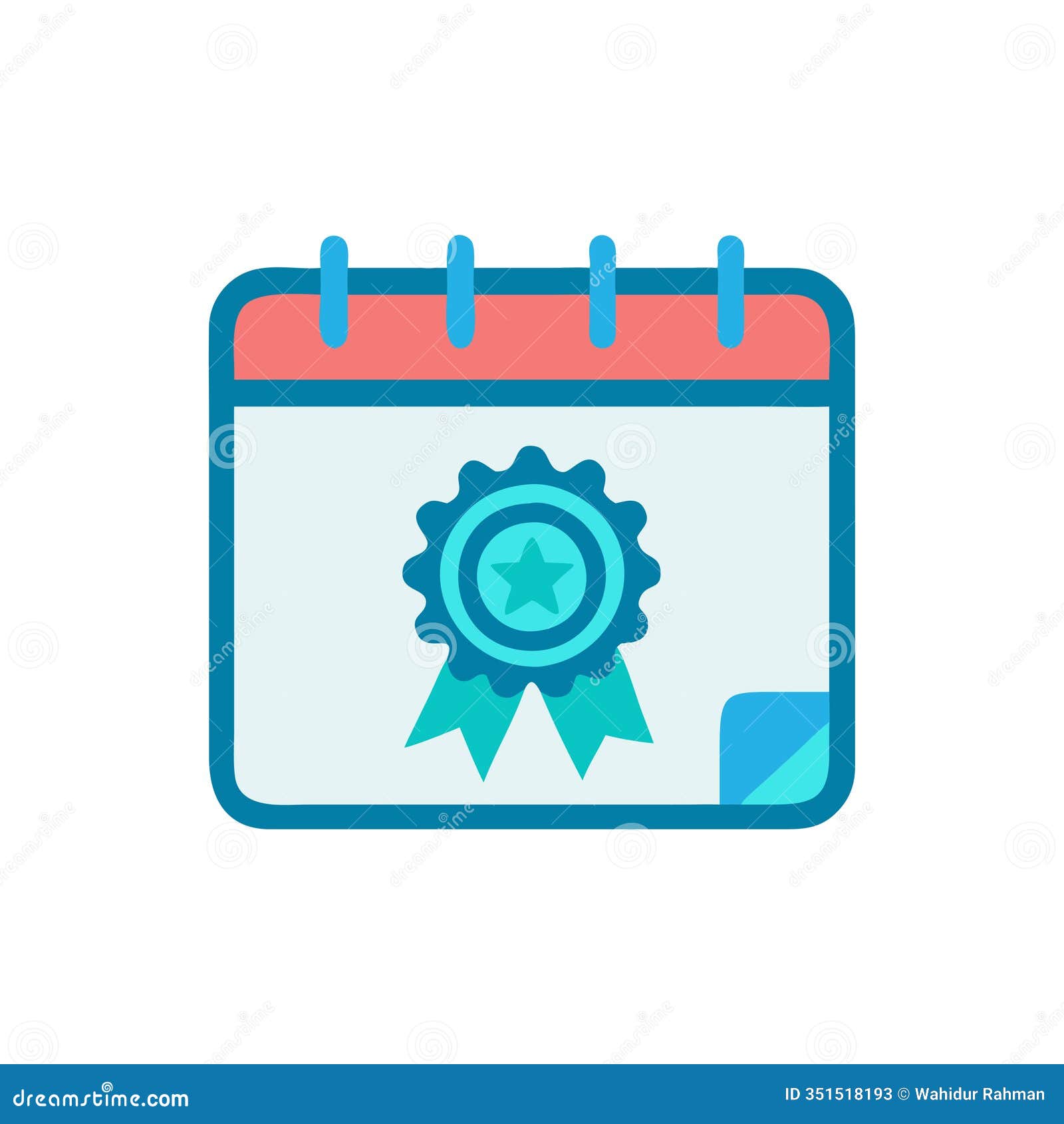 Stylish Calendar Badge Symbol Stock Illustration - Illustration of ...