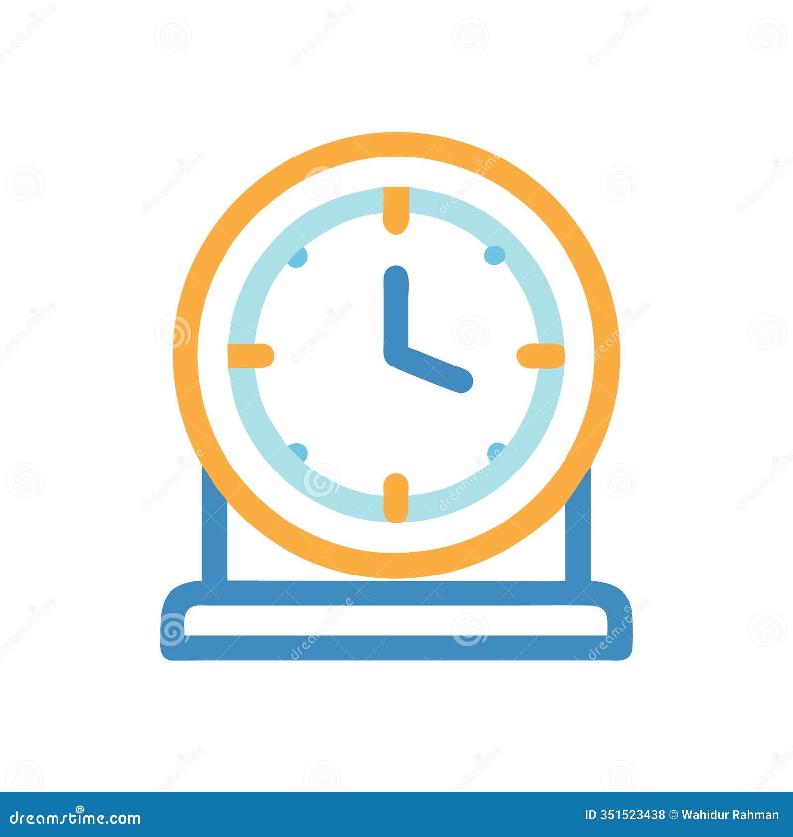 Stylish Desk Clock Symbol stock illustration. Illustration of utility ...