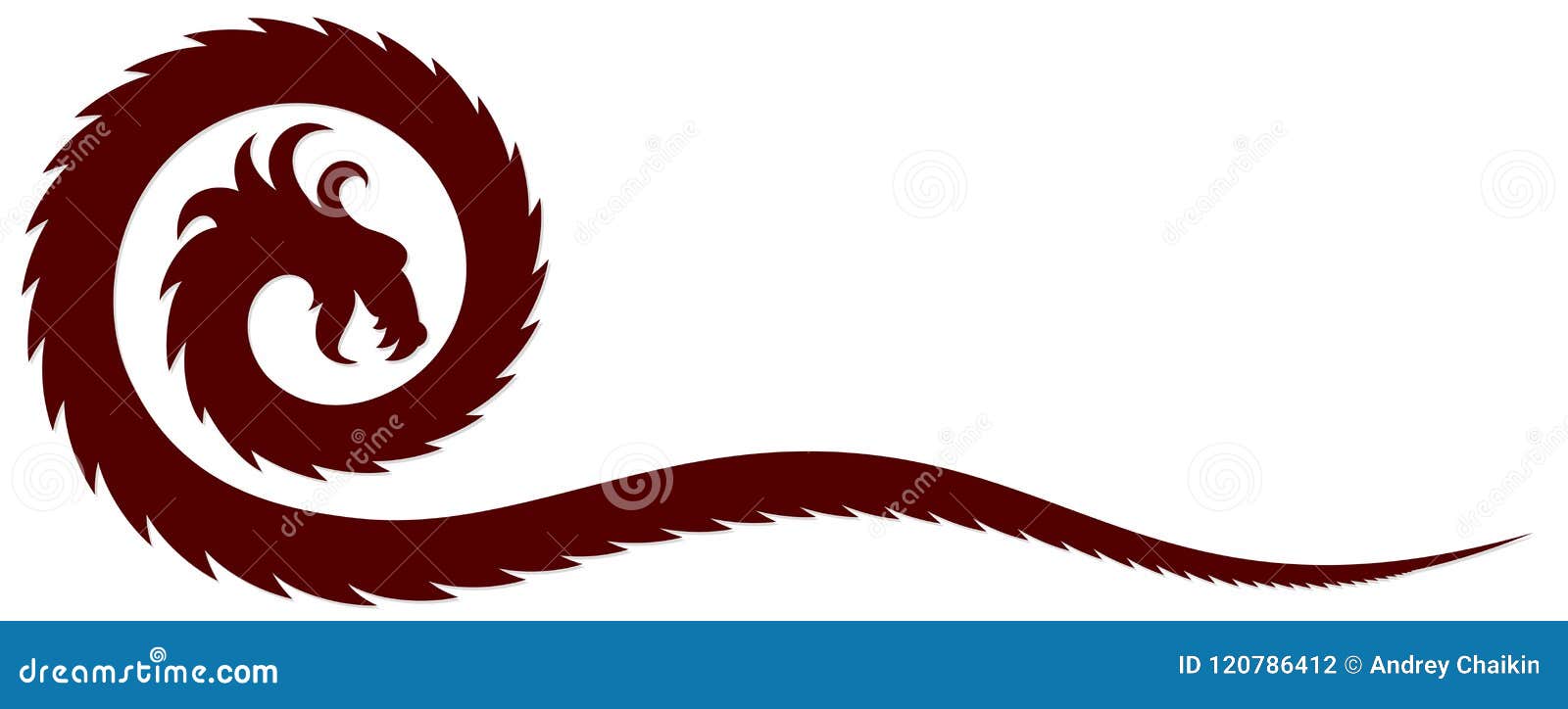 A Dragon Symbol. stock vector. Illustration of mythology - 120786412