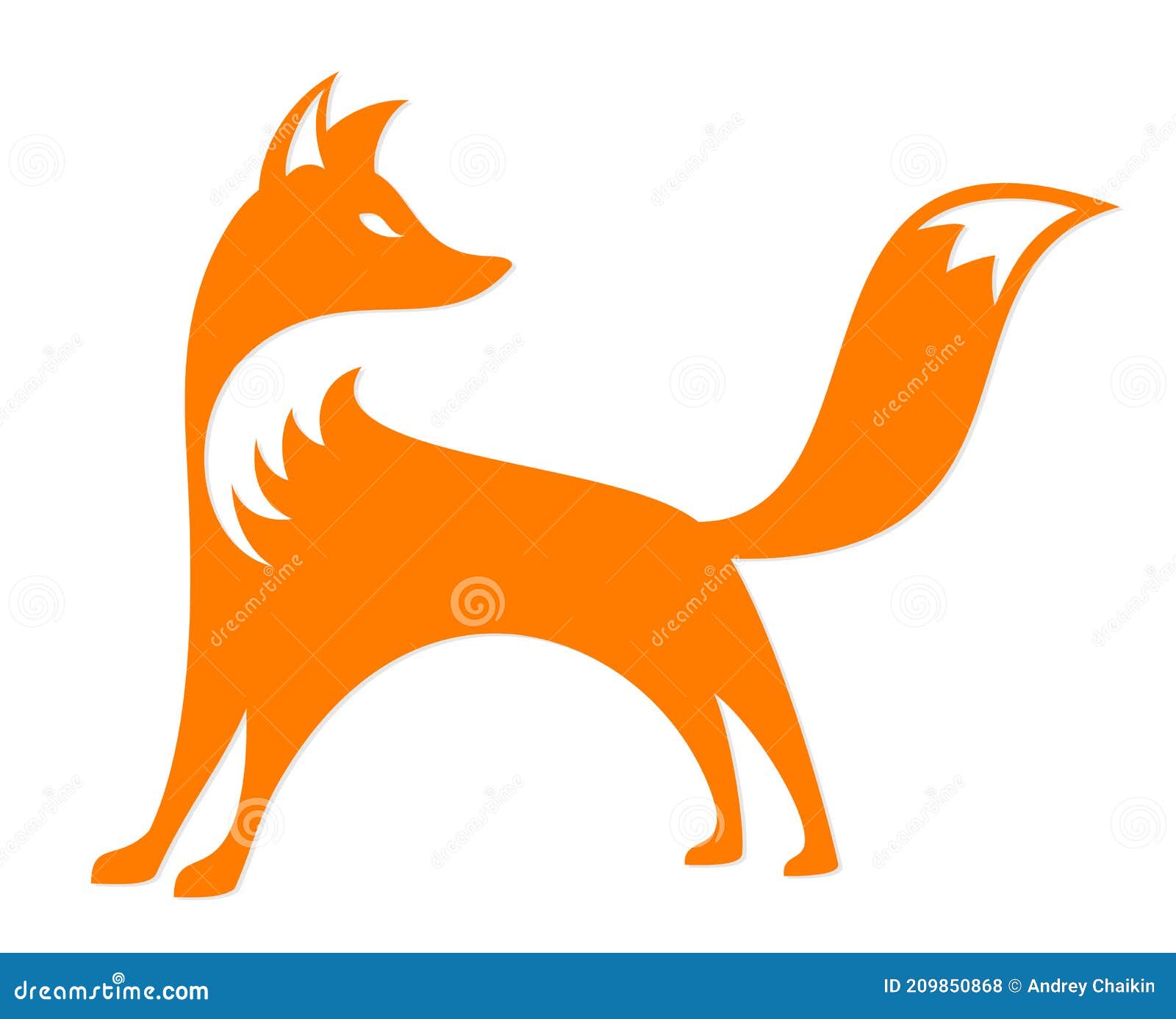 The Symbol Of The Stylized Fox. Vector Illustration | CartoonDealer.com ...