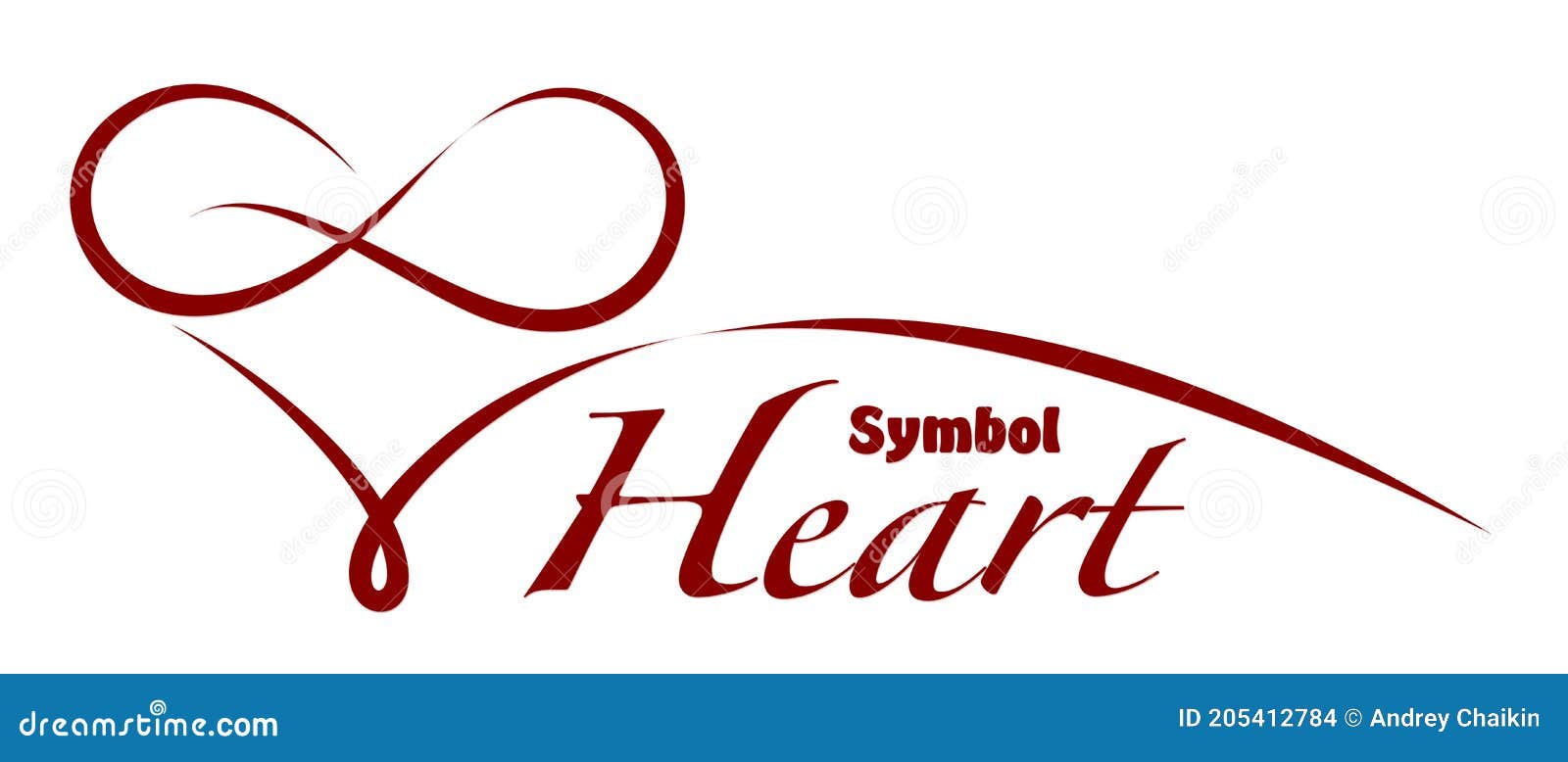 The Symbol of the Stylized Heart. Stock Vector - Illustration of love ...