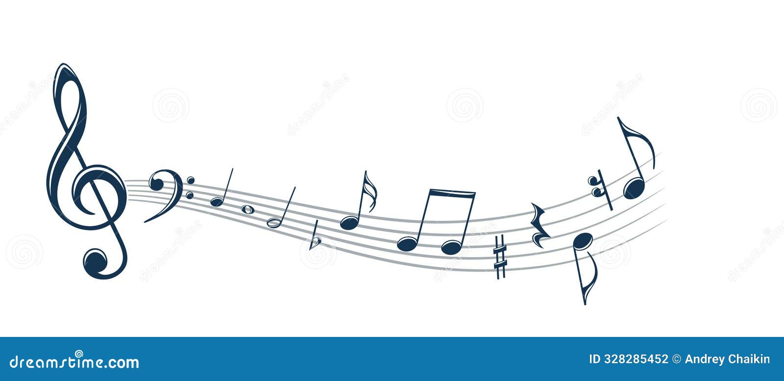 The Symbol of a Musical Notes. Stock Illustration - Illustration of ...