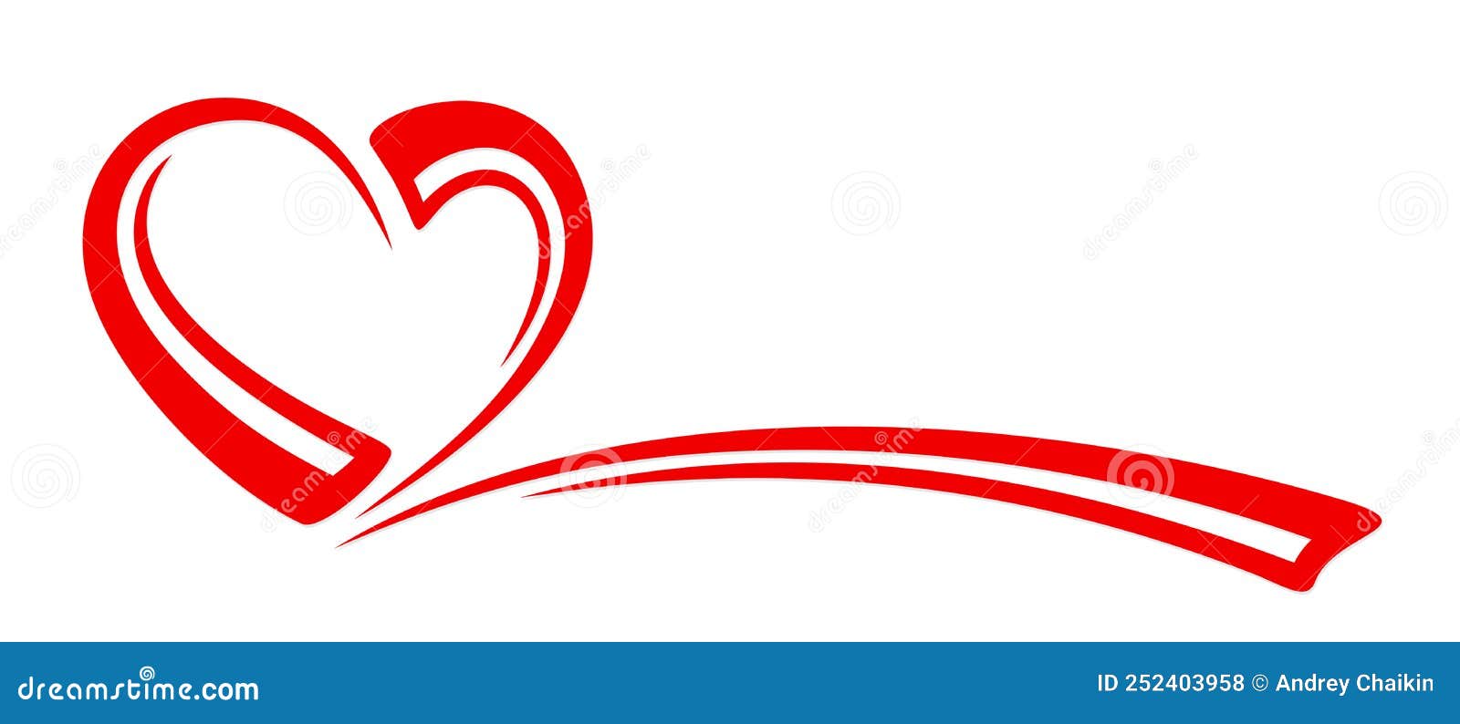 Symbol of stylized heart. stock vector. Illustration of card - 252403958