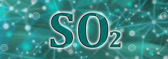 SO2 Symbol. Sulfur Dioxide Molecule Stock Illustration - Illustration ...