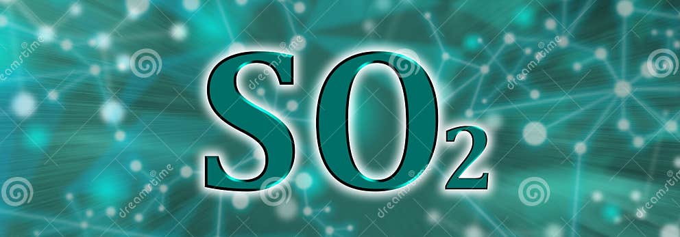SO2 Symbol. Sulfur Dioxide Molecule Stock Illustration - Illustration ...
