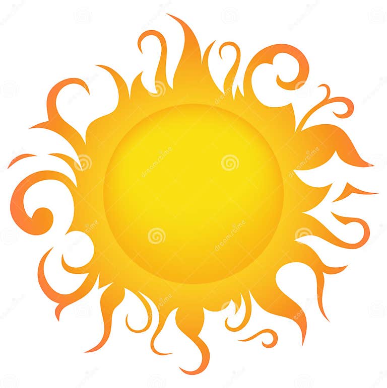 Symbol sun stock vector. Illustration of yellow, season - 27139934