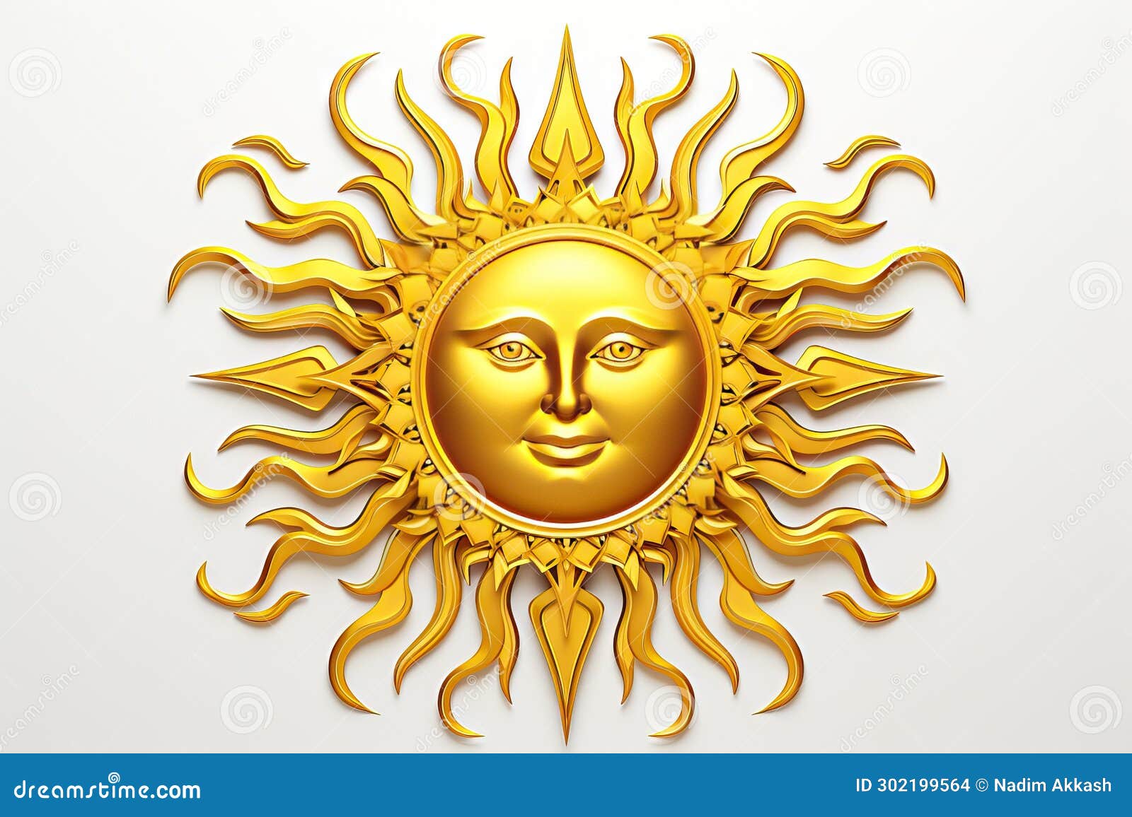 Symbol of the Sun on a White Background Stock Illustration ...