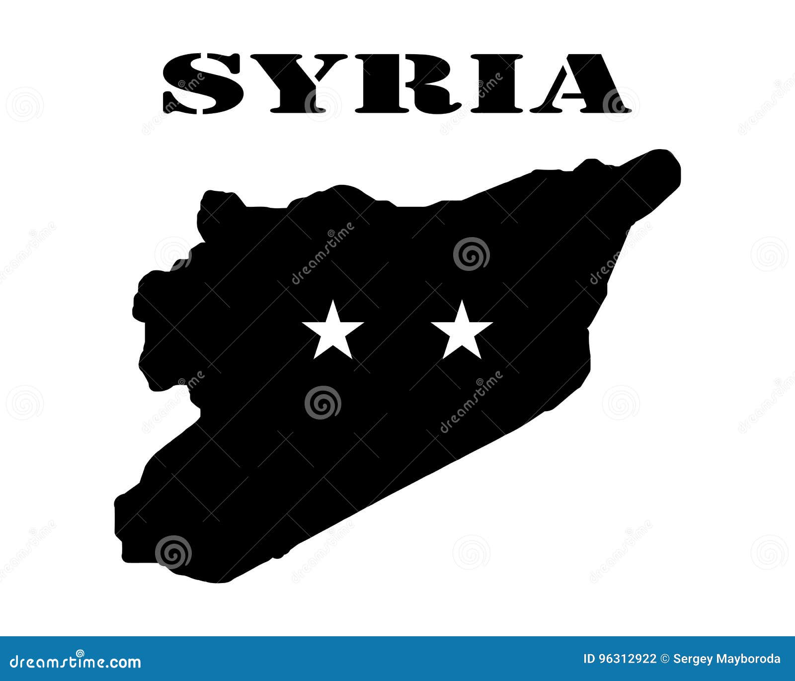 Symbol of Syria and map stock vector. Illustration of silhouette - 96312922