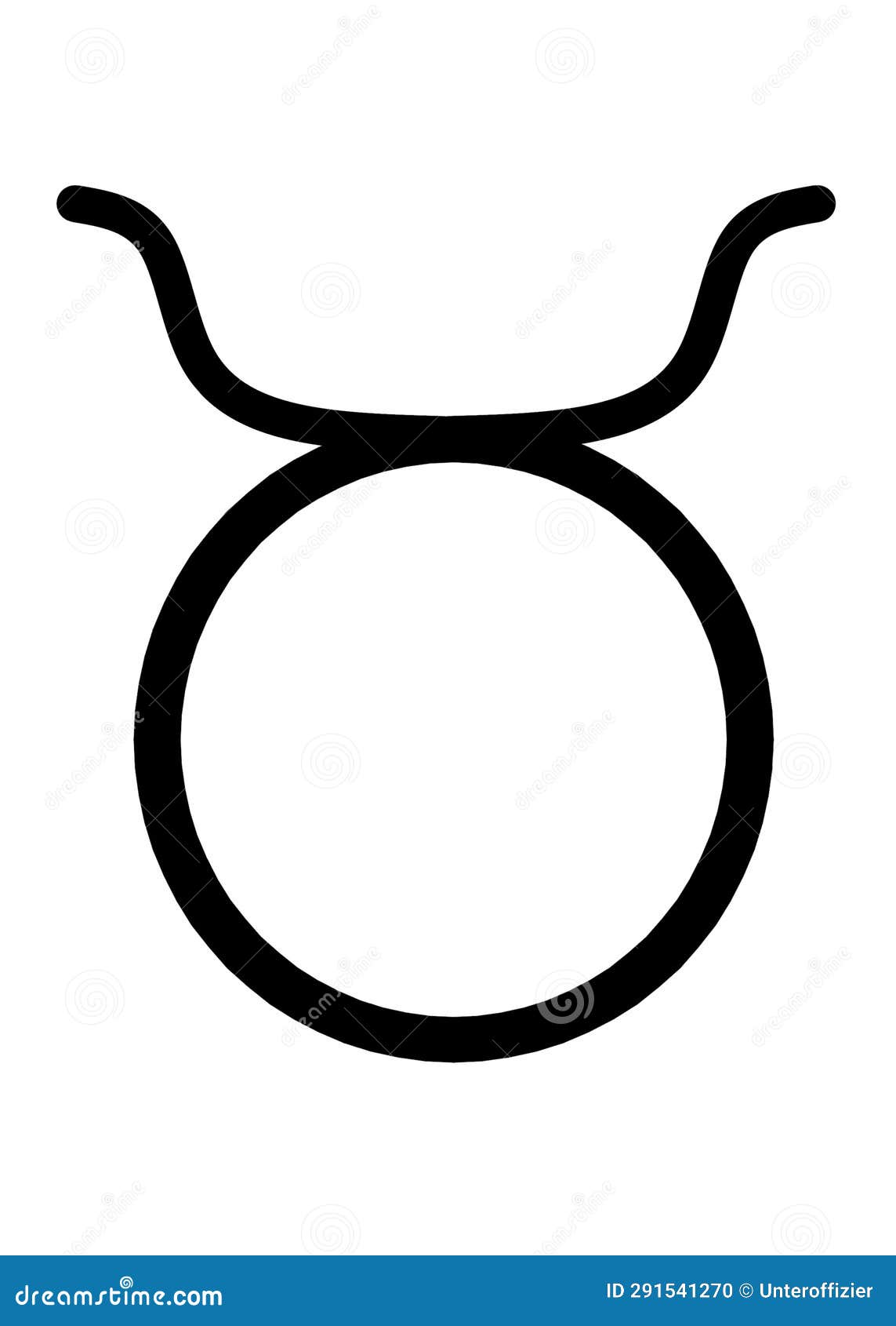 The Symbol of Taurus Set Against a White Backdrop Stock Illustration ...