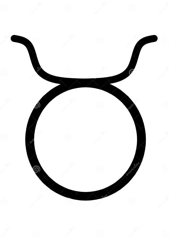 The Symbol of Taurus Set Against a White Backdrop Stock Illustration ...