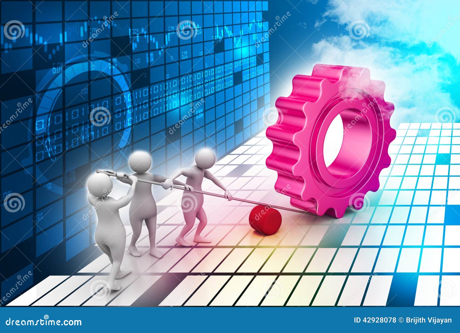 Symbol of teamwork stock illustration. Illustration of social - 42928078