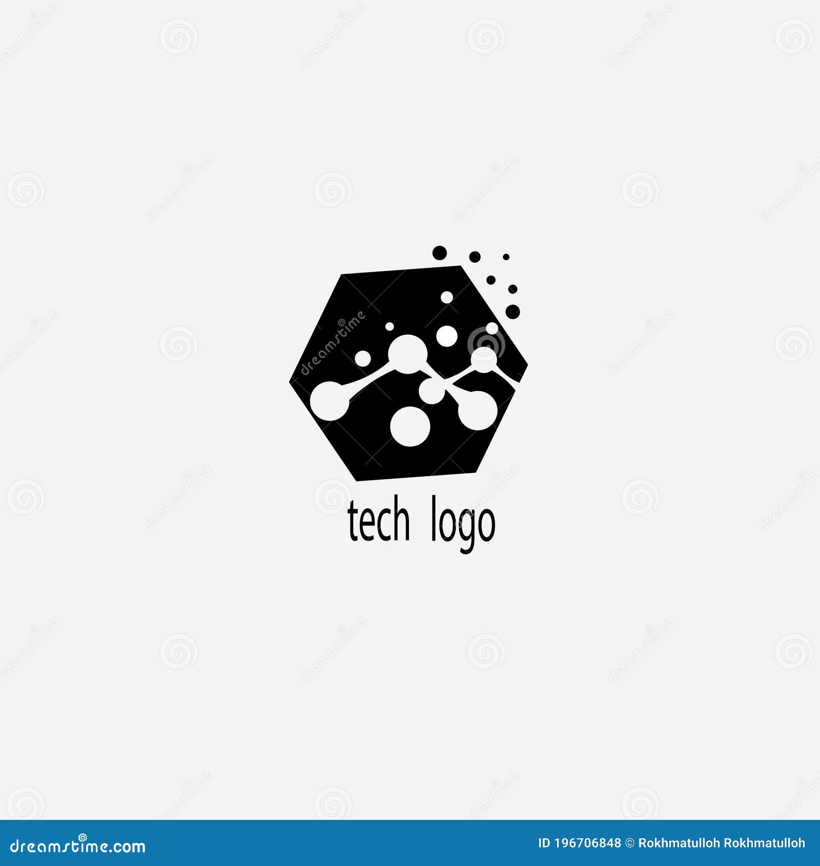 Symbol Technology Simple Logo Circle Black Background. Vector Design ...