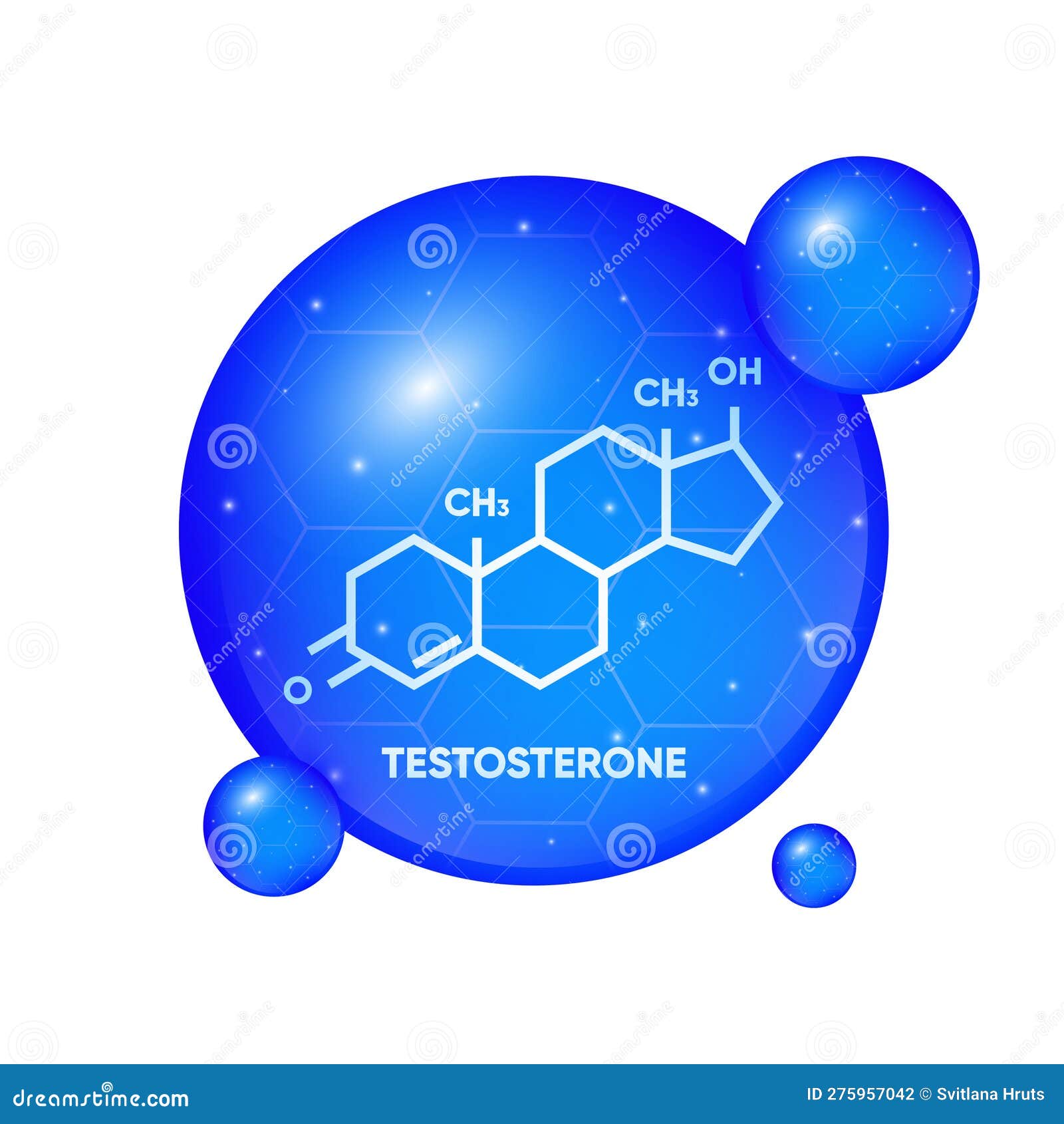 Symbol Of Testosterone Skeletal Formula Logo Molecular Chemical