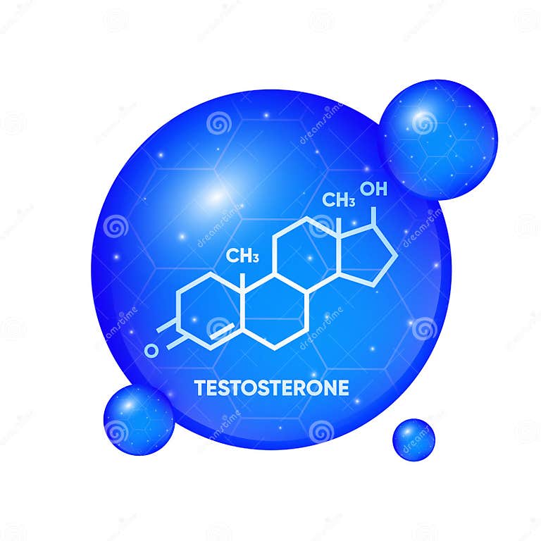 Symbol Of Testosterone Skeletal Formula Logo Molecular Chemical
