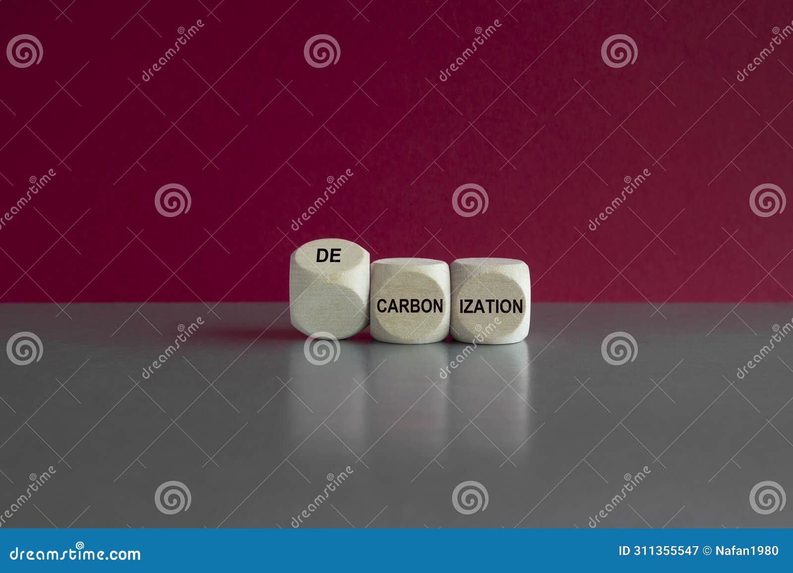 Symbol To Reduce Carbon Dioxide. Turned Wooden Cubes and Changes Words ...