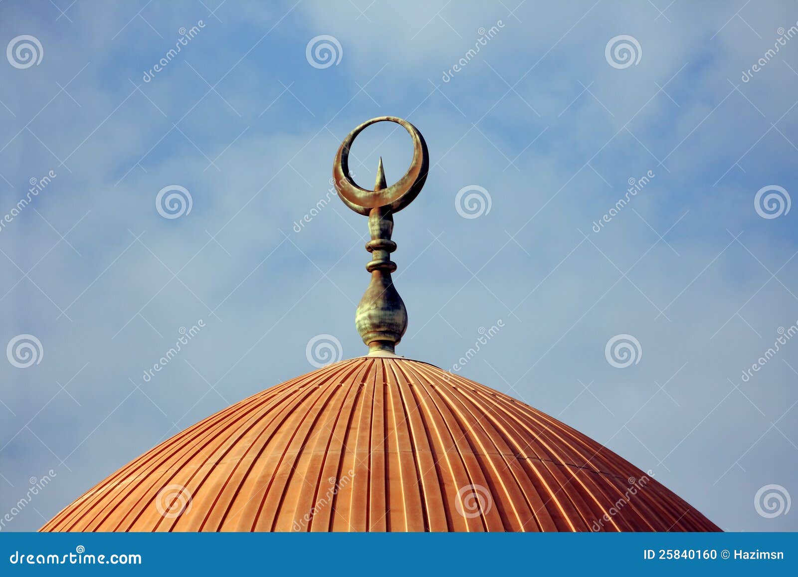 Symbol on top of mosque stock photo. Image of islamic - 25840160