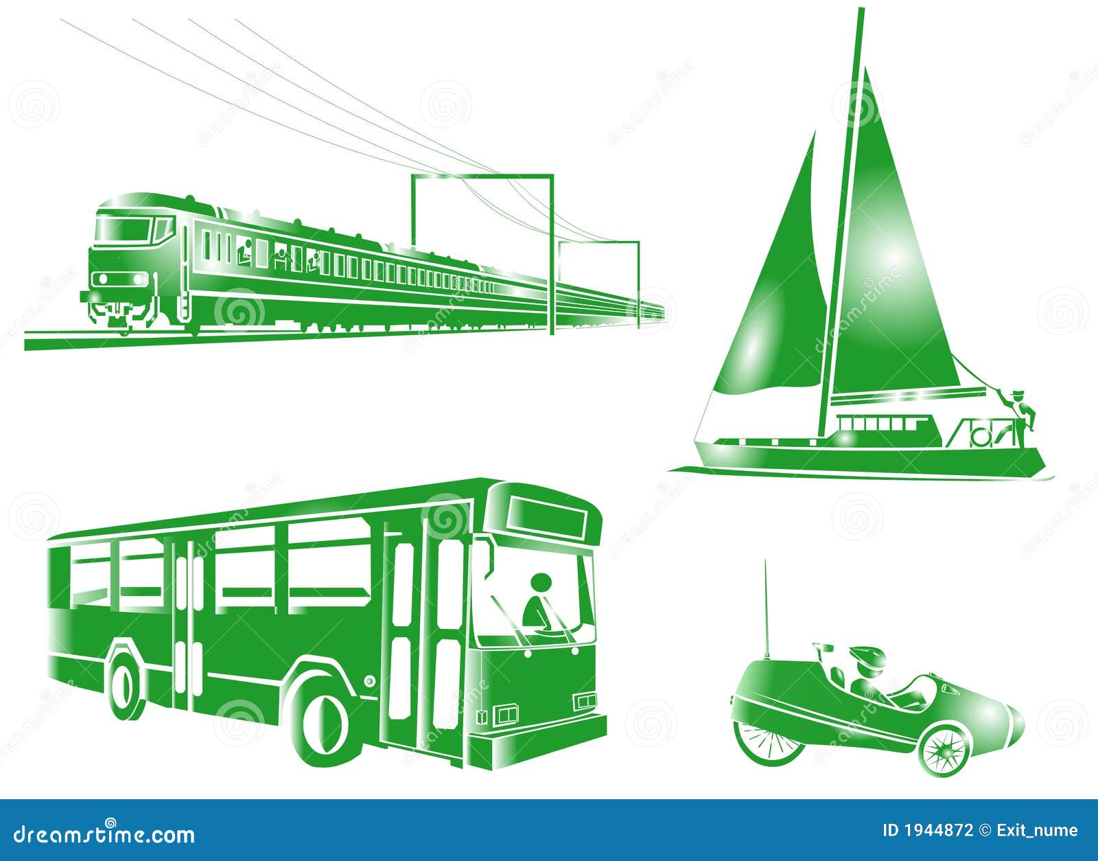 Symbol Transportation Icons Stock Illustration - Illustration of ...