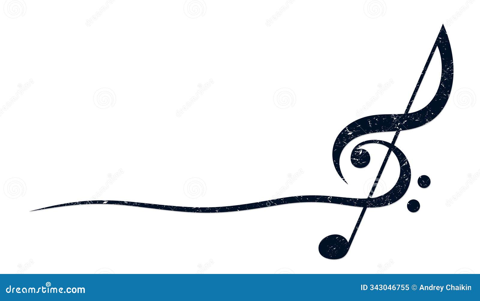 The Symbol of a Treble Clef. Stock Illustration - Illustration of ...