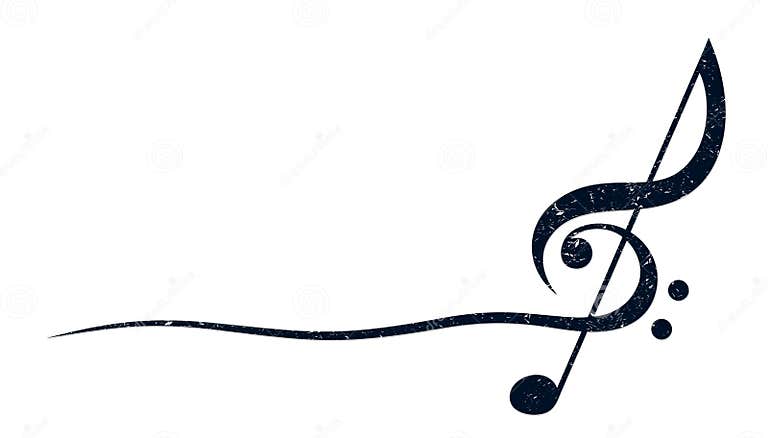 The Symbol of a Treble Clef. Stock Illustration - Illustration of ...