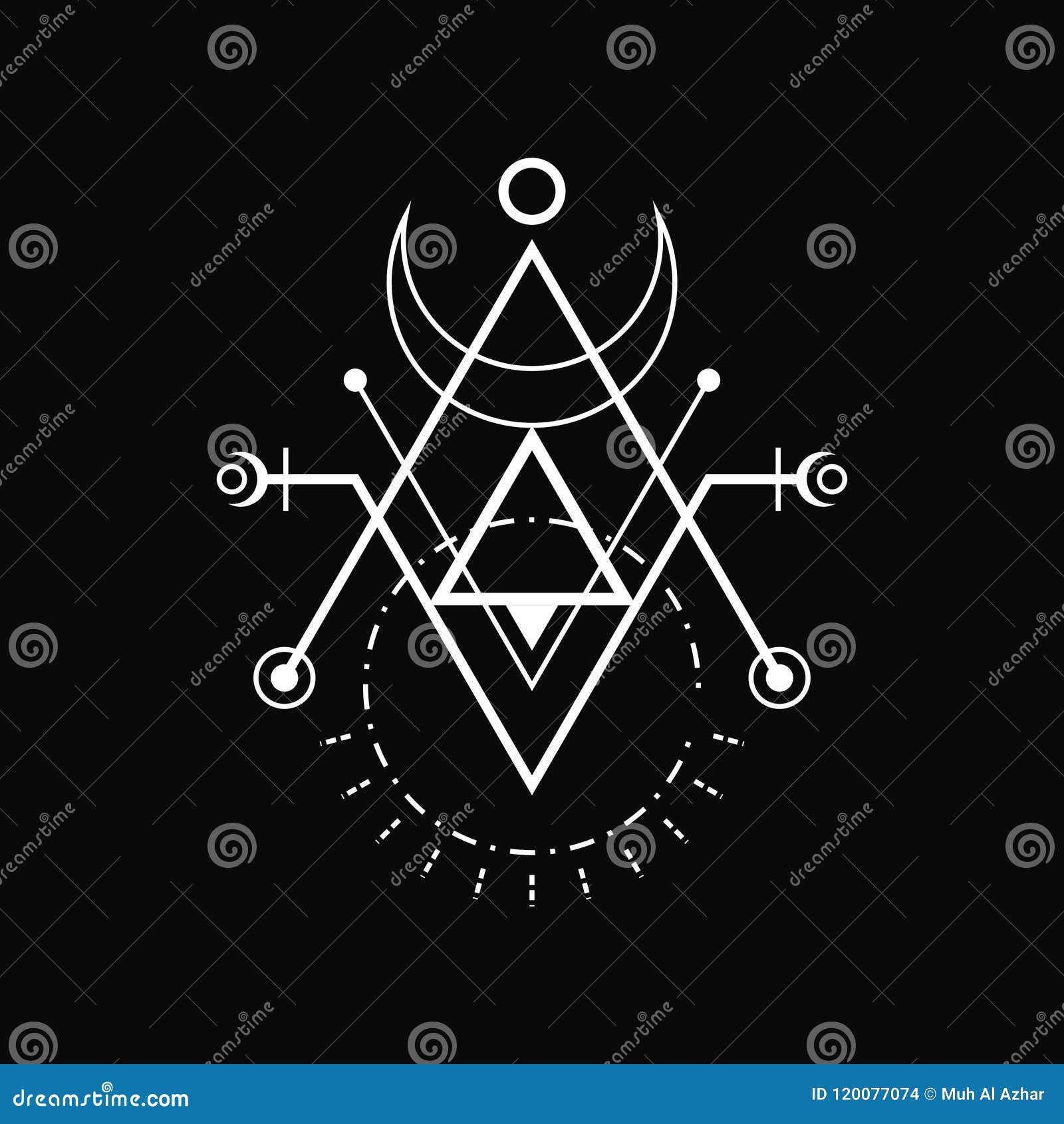 Symbol triangle line stock illustration. Illustration of shape - 120077074