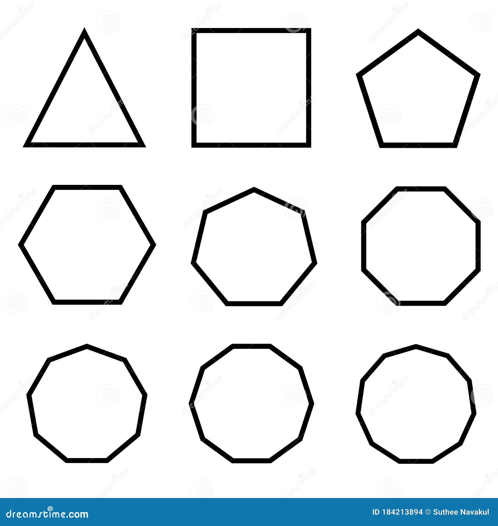 Hexagon Icon Polygon Shapes Stock Vector - Illustration of logo ...