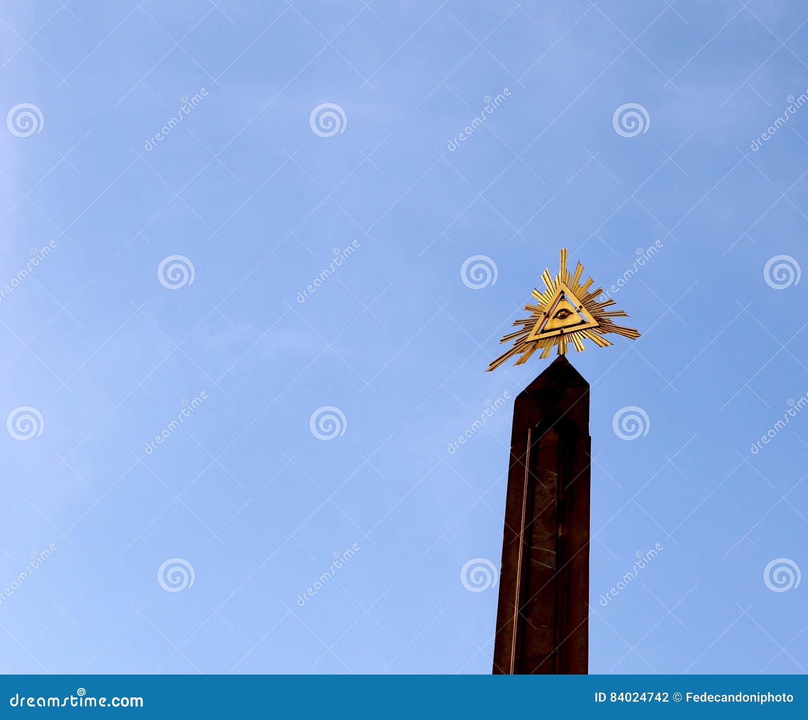 Symbol of the Trinity with Triangle and One Eye Stock Photo - Image of ...