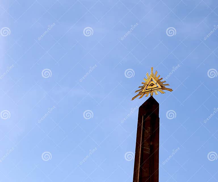 Symbol of the Trinity with Triangle and One Eye Stock Photo - Image of ...