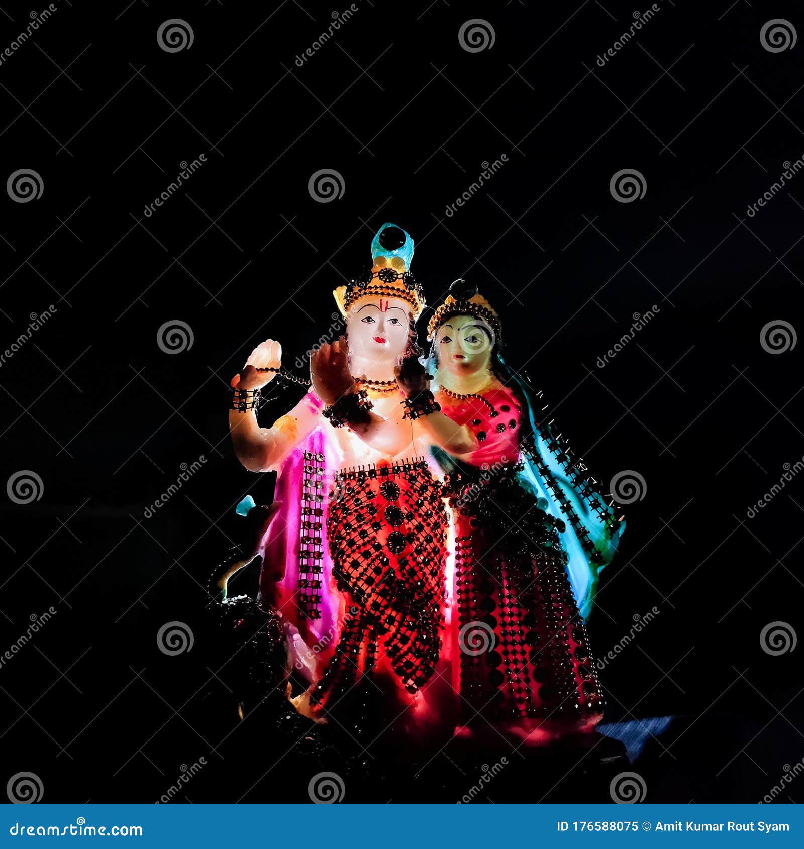 Symbol of True Love Radhe Krishna Stock Illustration - Illustration of ...