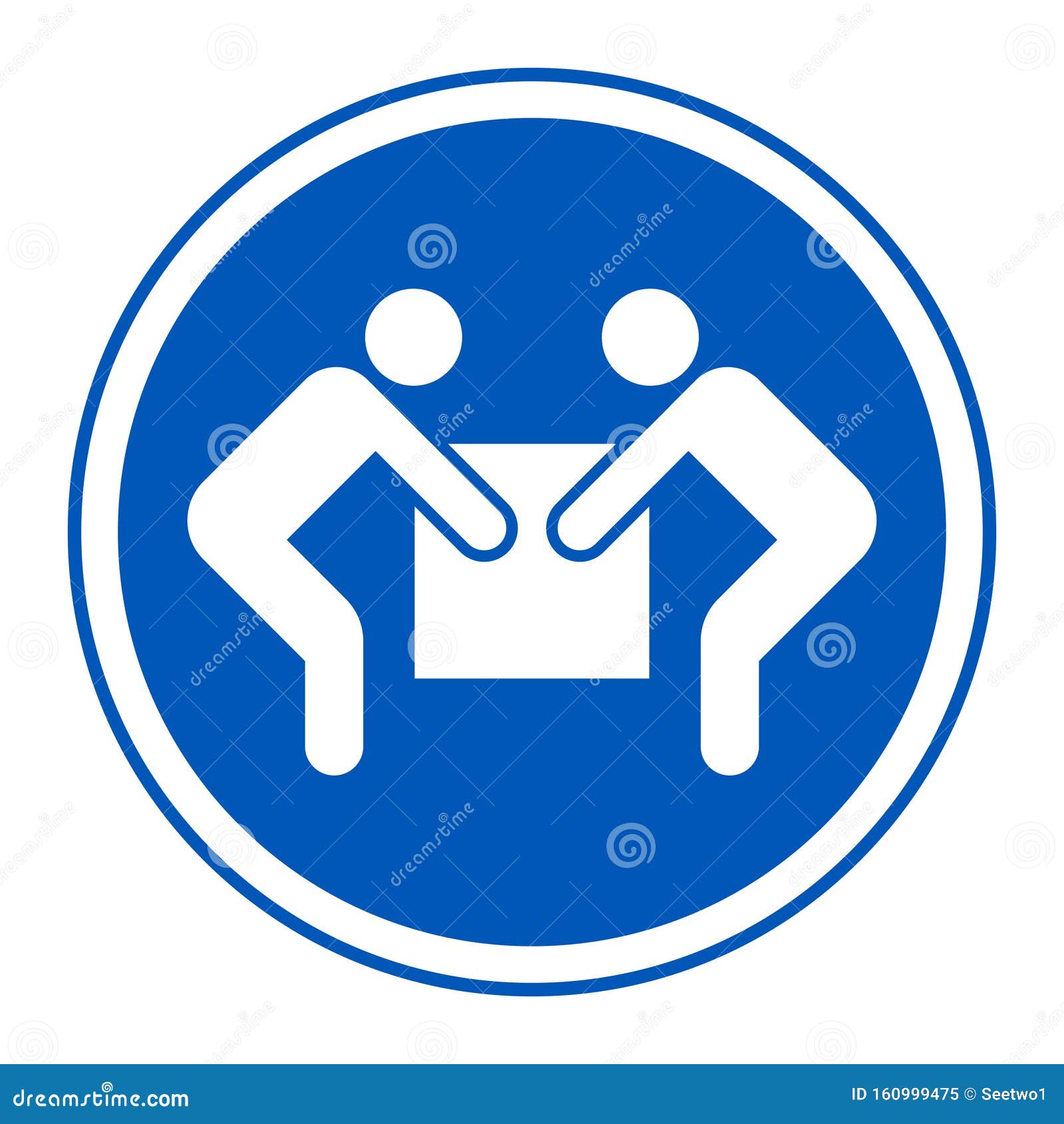 Symbol Two Person Lift Sign Isolate on White Background,Vector ...