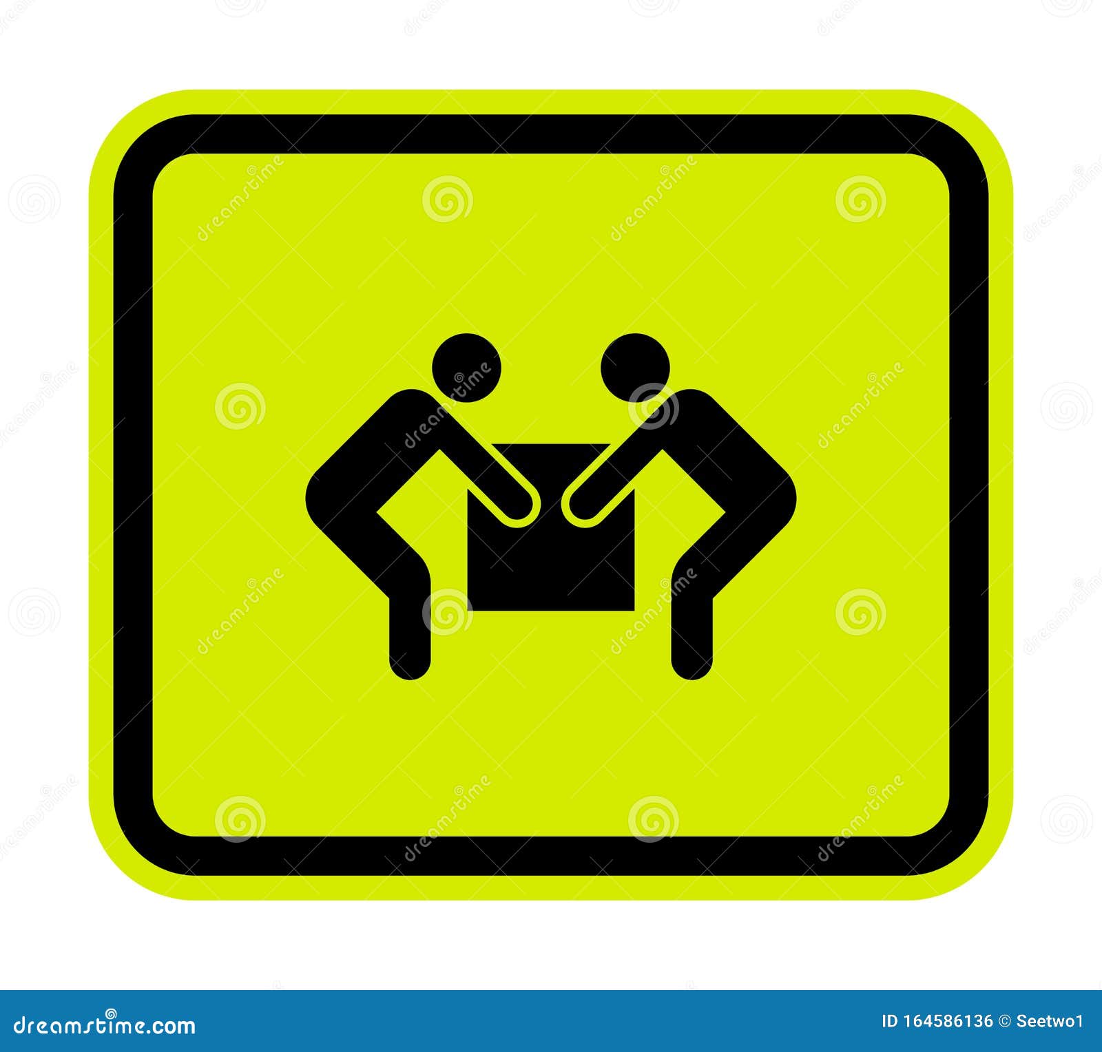 Symbol Two Person Lift Sign Isolate on White Background,Vector ...