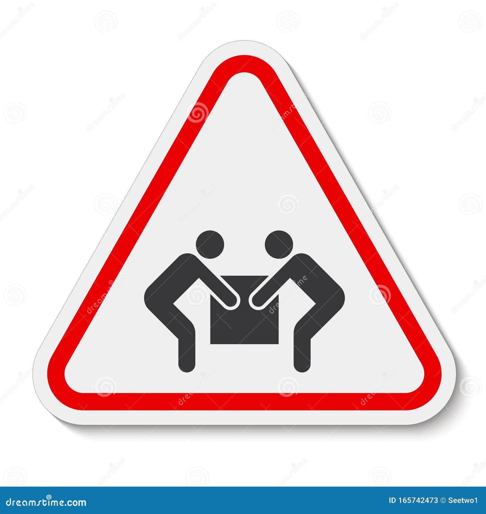 Symbol Two Person Lift Sign Isolate on White Background,Vector ...