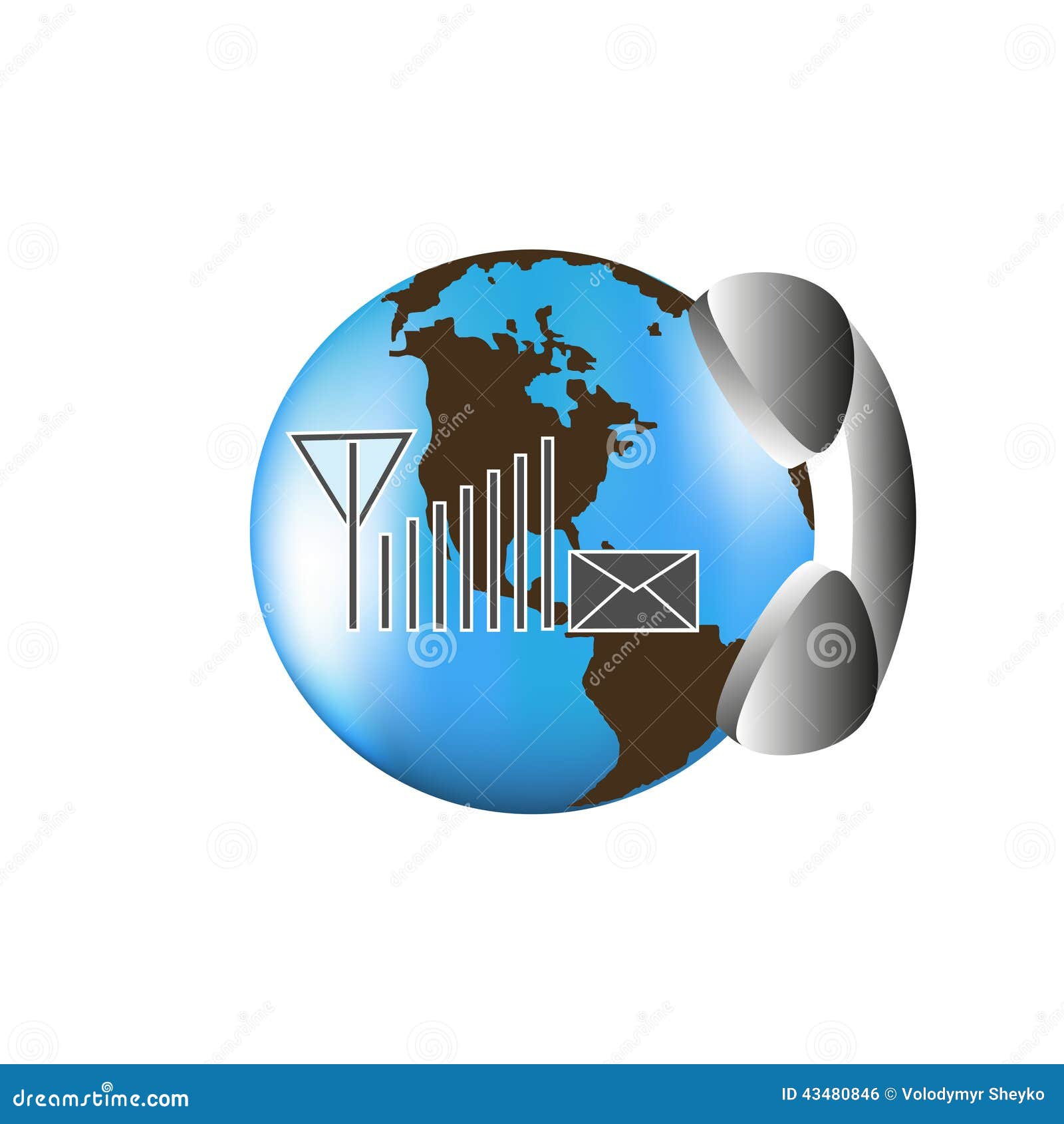 The Symbol of Unlimited Communication Around the W Stock Vector ...