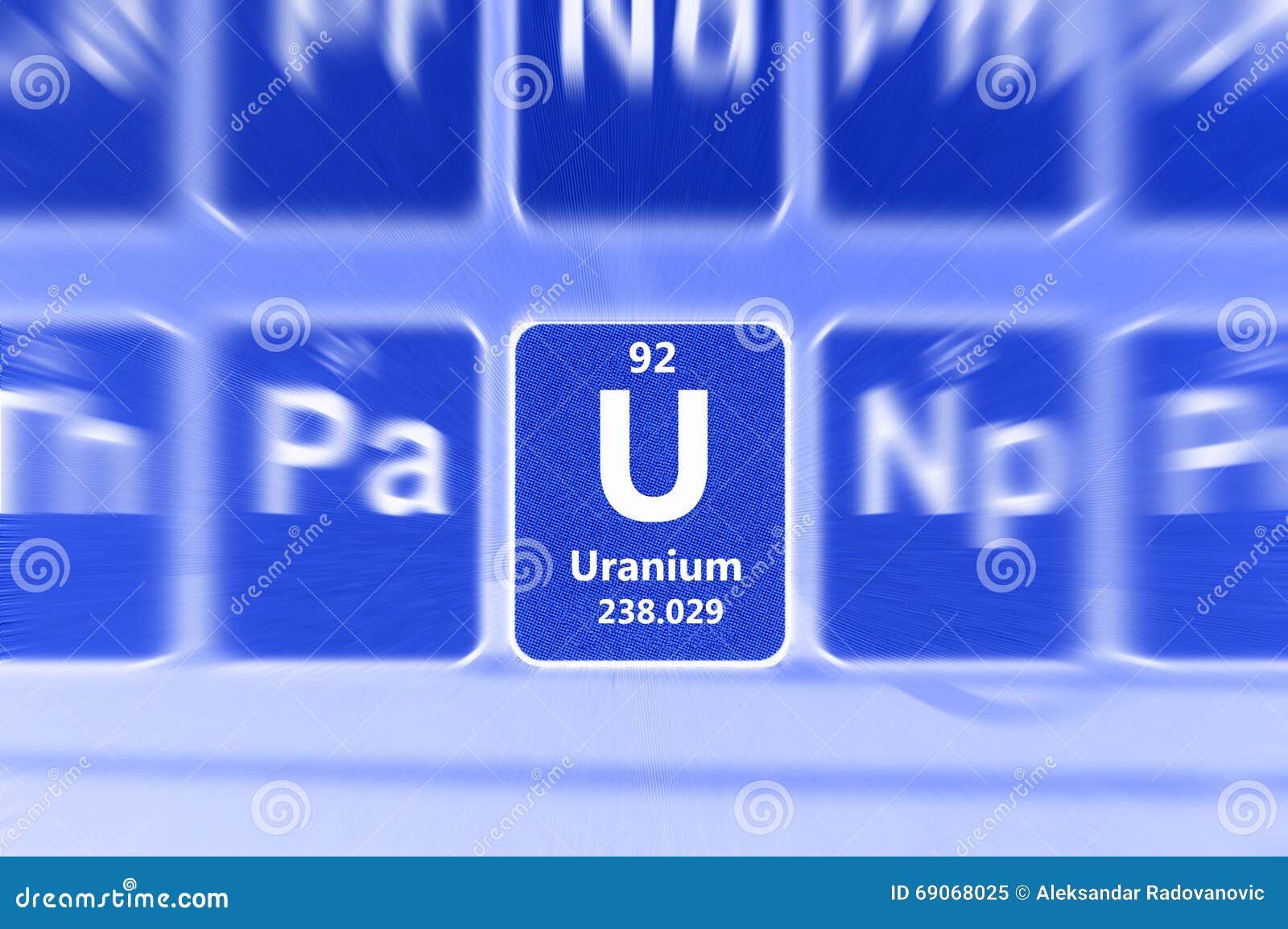 Symbol of Uranium stock image. Image of science, mendeleev - 69068025