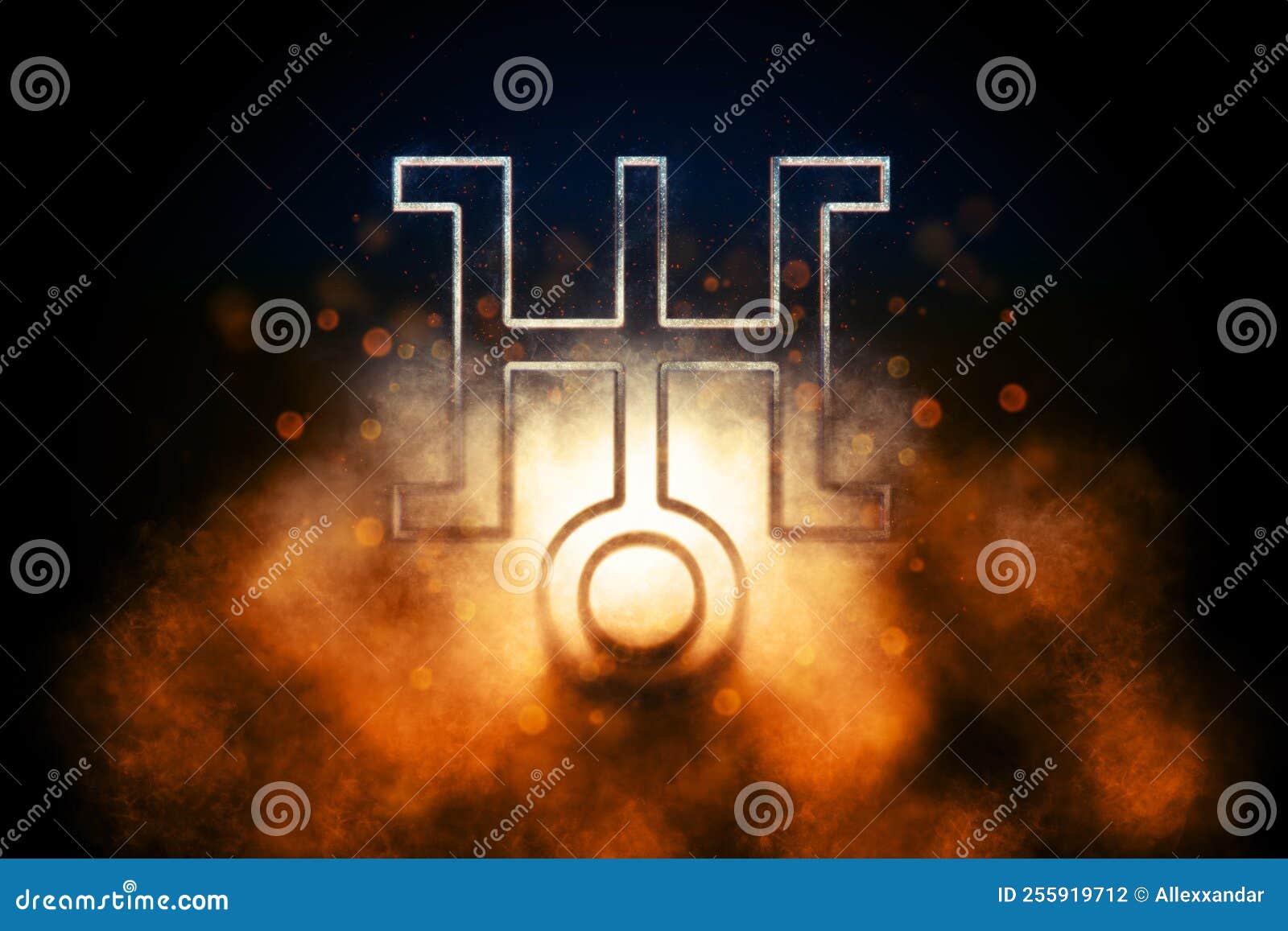 Symbol of Uranus, Uranus Sign, Astrology Uranus Planet Stock ...