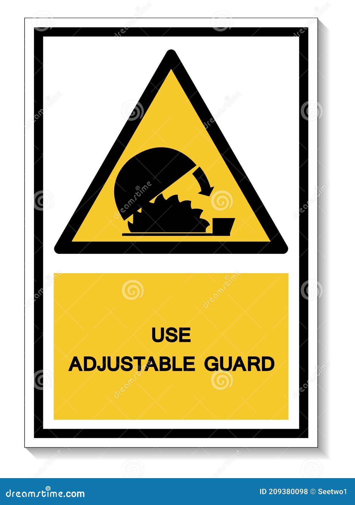 Symbol Use Adjustable Guard Isolate on White Background,Vector ...